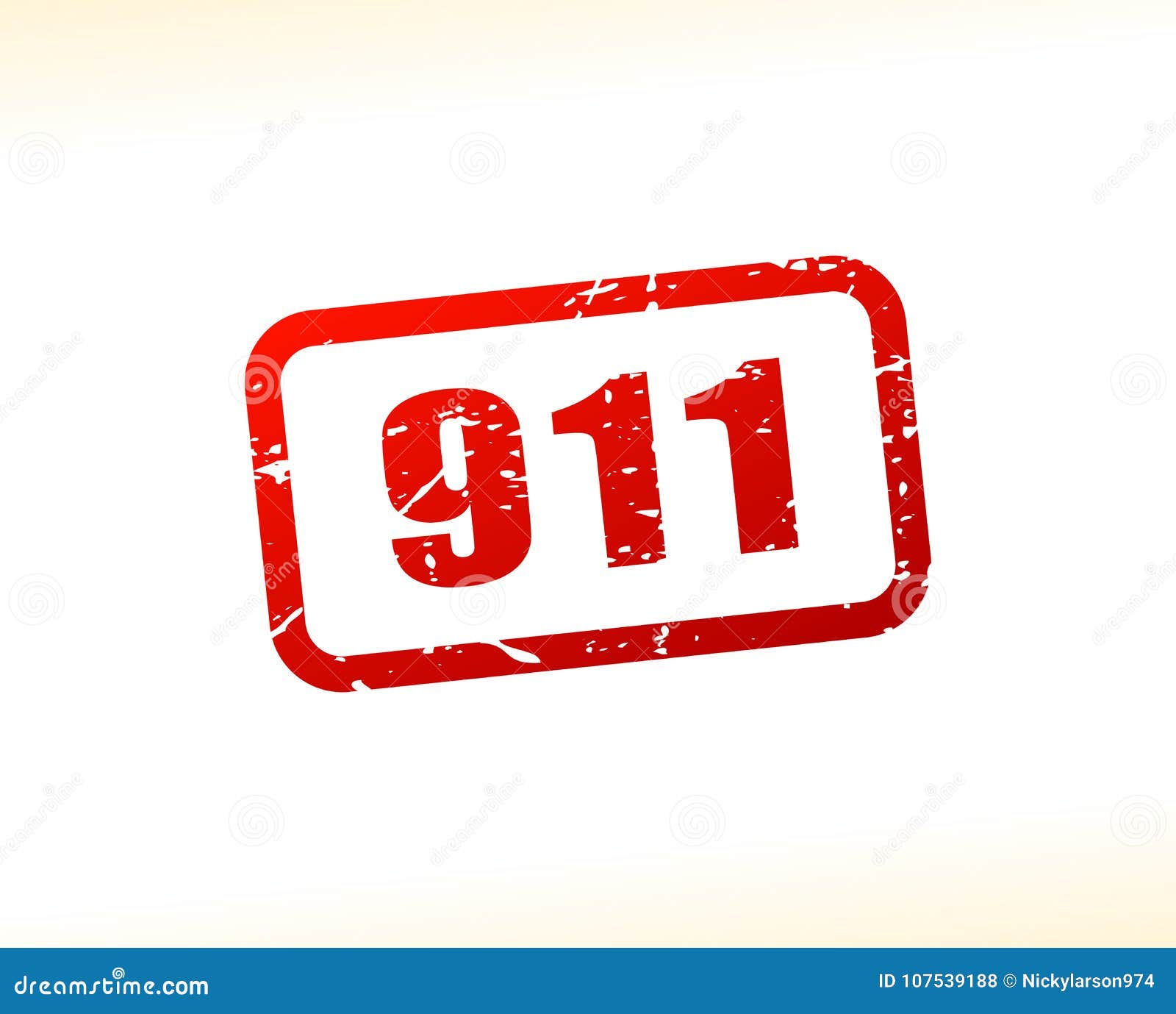 Nine One One Red Text Stamp Stock Vector - Illustration of splashed ...