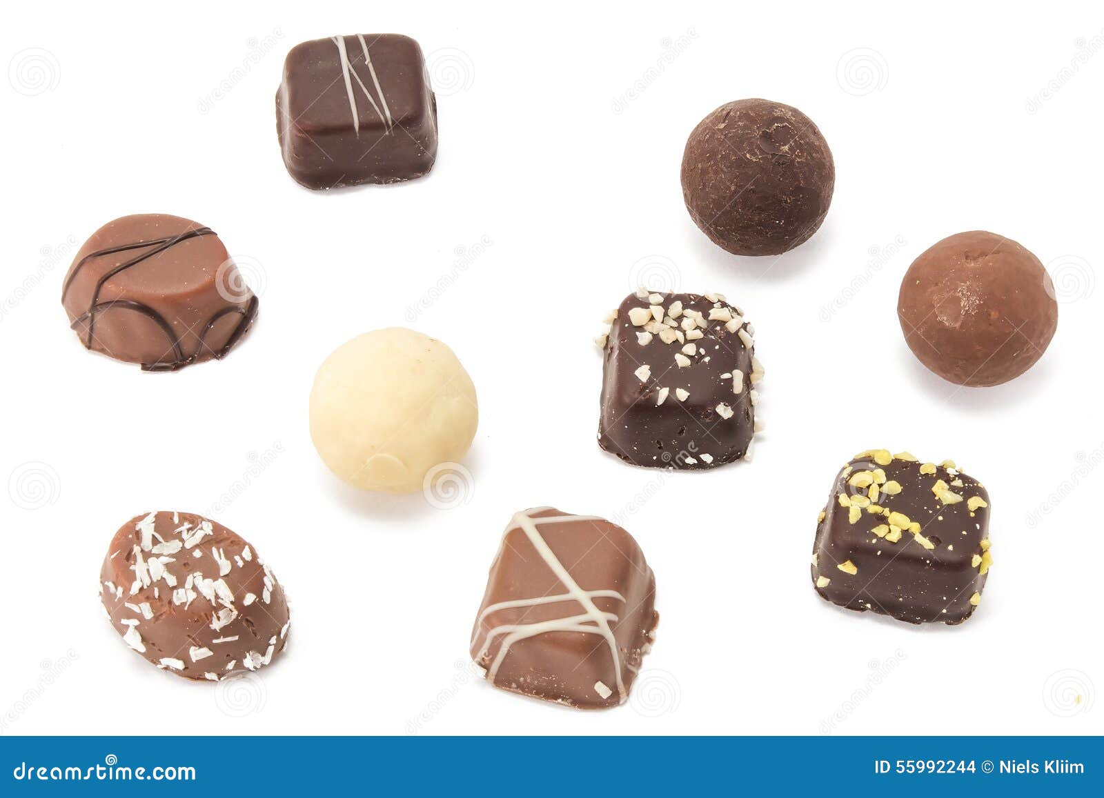 Nine Pieces Oc Chocolate Bites Stock Photo - Image of ball, milk: 55992244