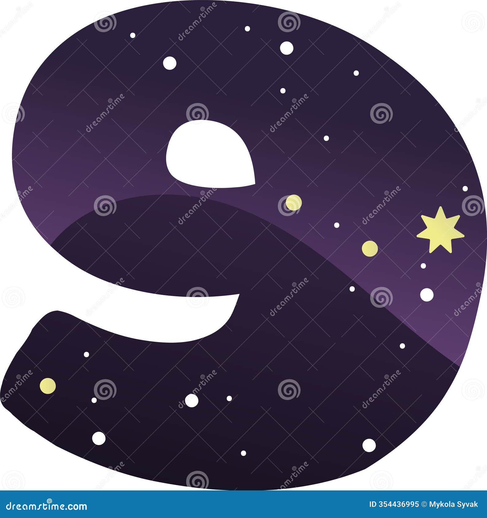 Nine Space Digit stock illustration. Illustration of user - 354436995