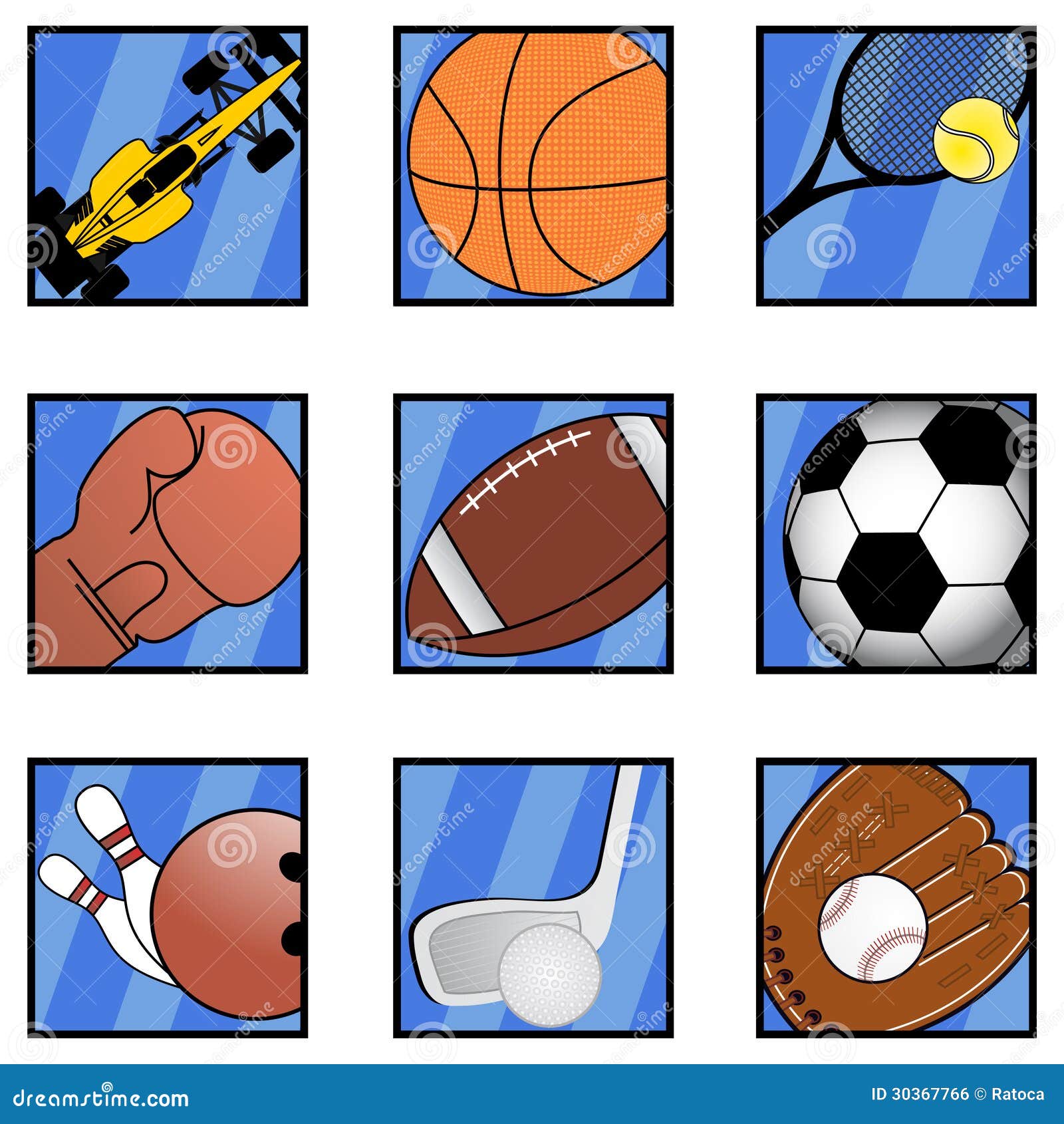 Nine sport stock vector. Illustration of classification - 30367766