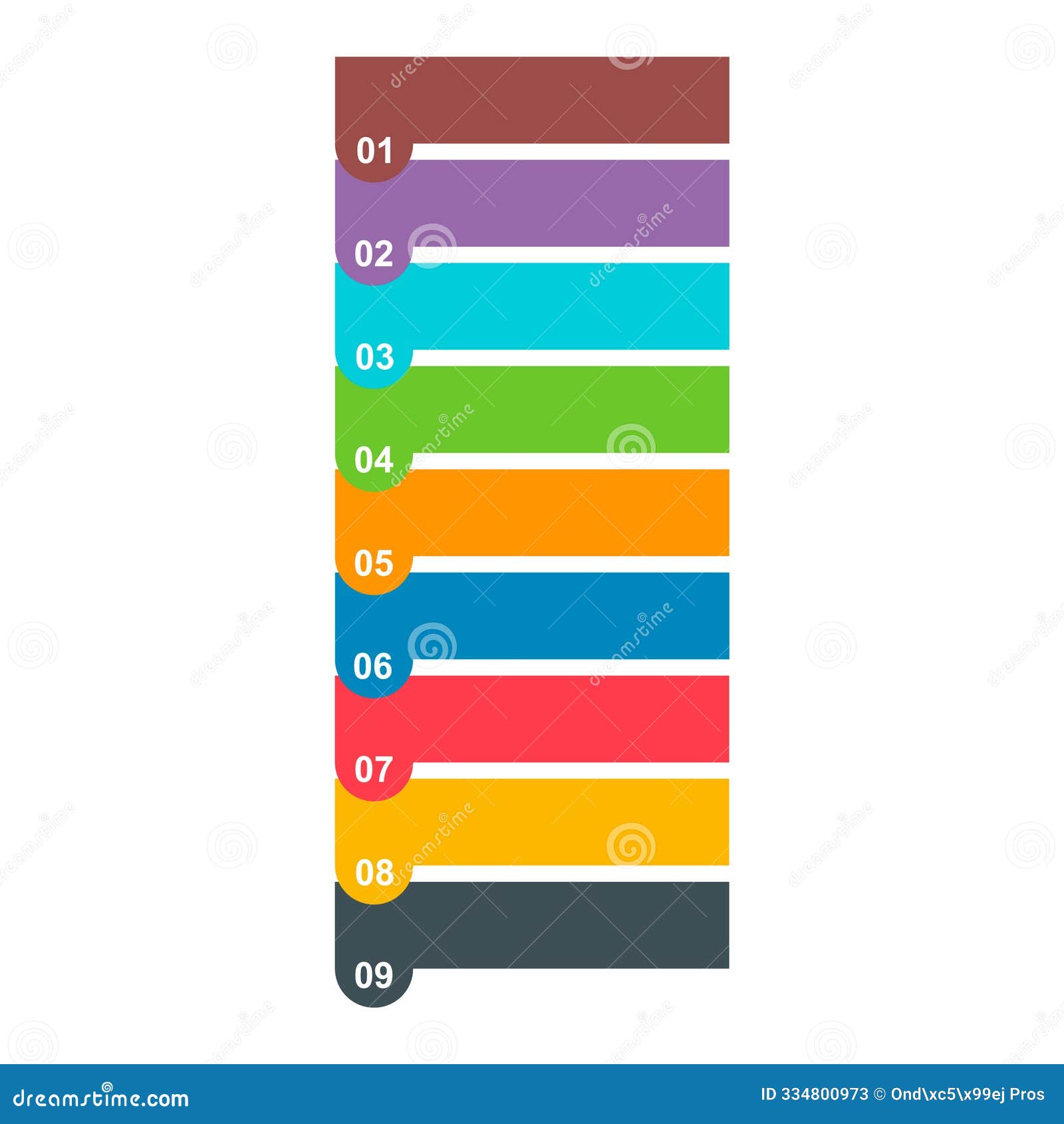 Nine Step Infographic Vertical Diagram, Business Information Design ...