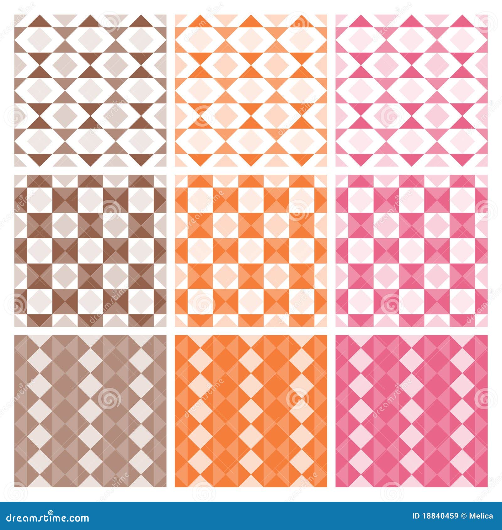 Nine Trendy Textile or Wallpaper Pattern Stock Vector - Illustration of ...