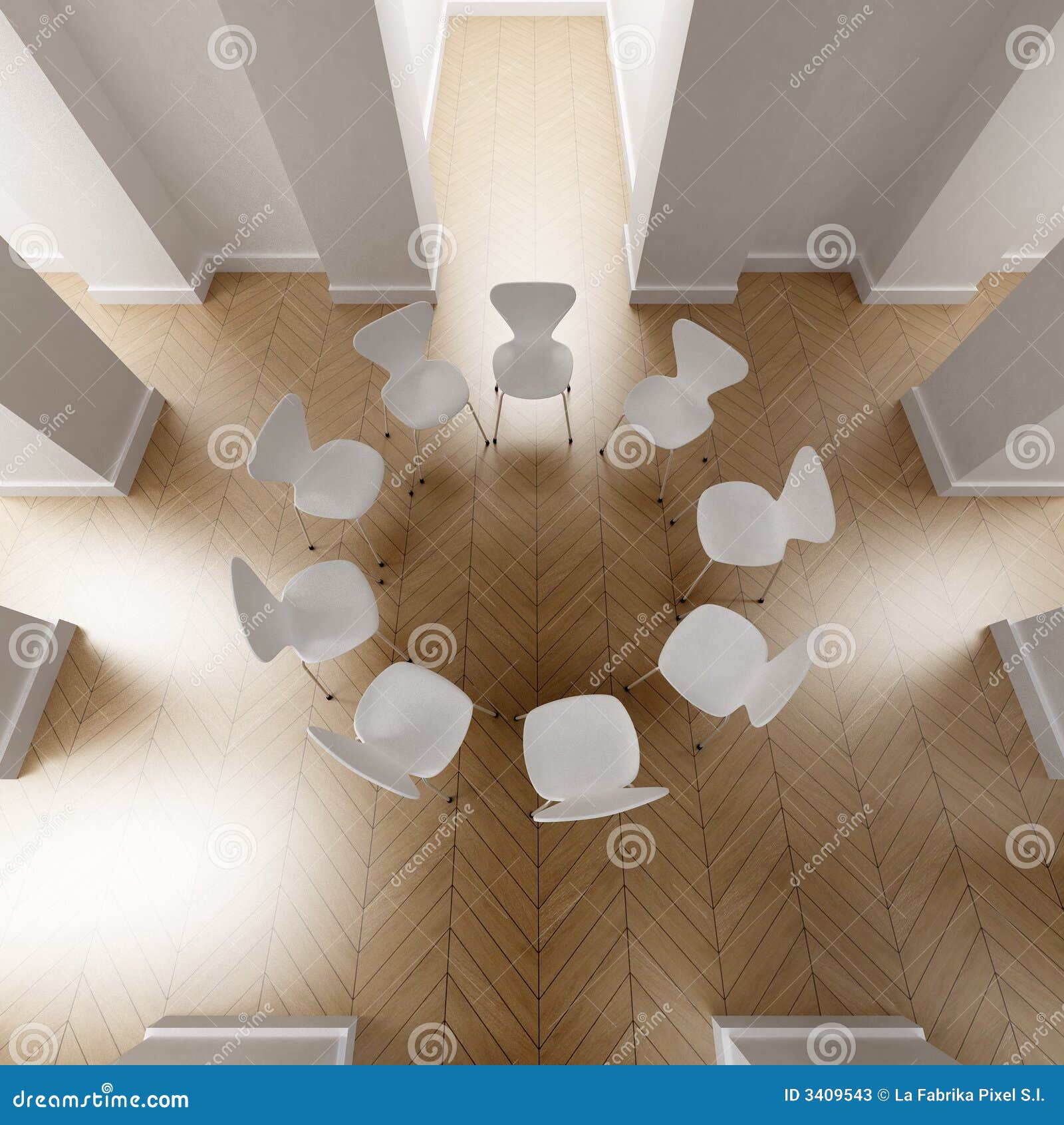 Boardroom With Big Political Maps And Seven Seats Cartoon Vector ...