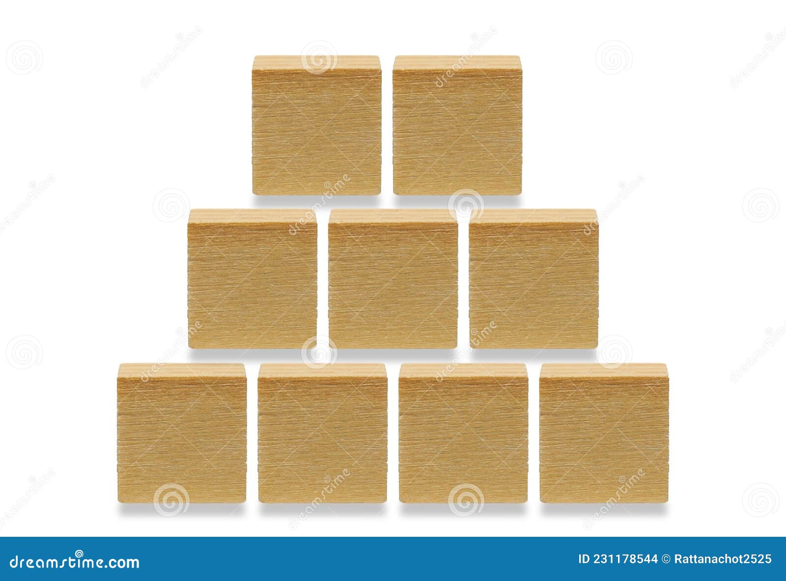 Nine Wooden Blocks In The Form Of The Square On The Pink Background ...