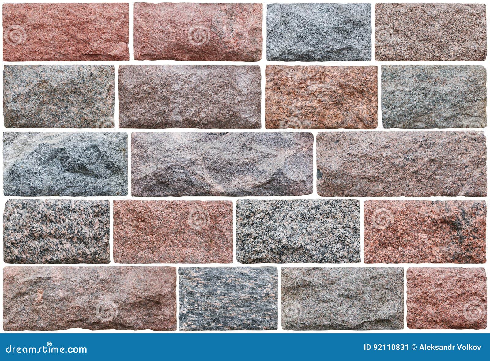 Nineteen Rectangular Granite Roughly Processed Blocks for Facing Stock ...