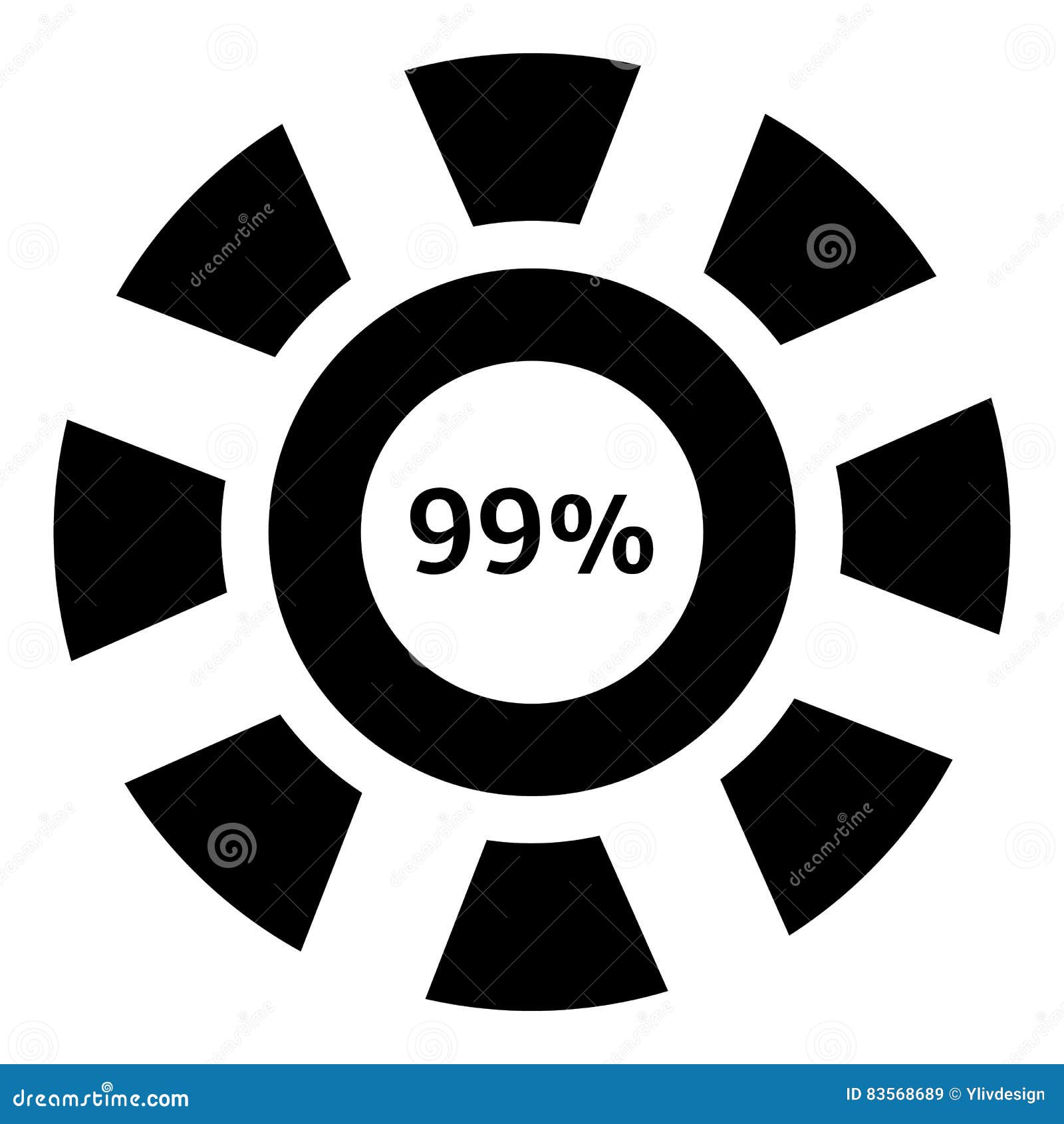 Ninety Nine Percent Download Icon, Simple Style Stock Vector ...