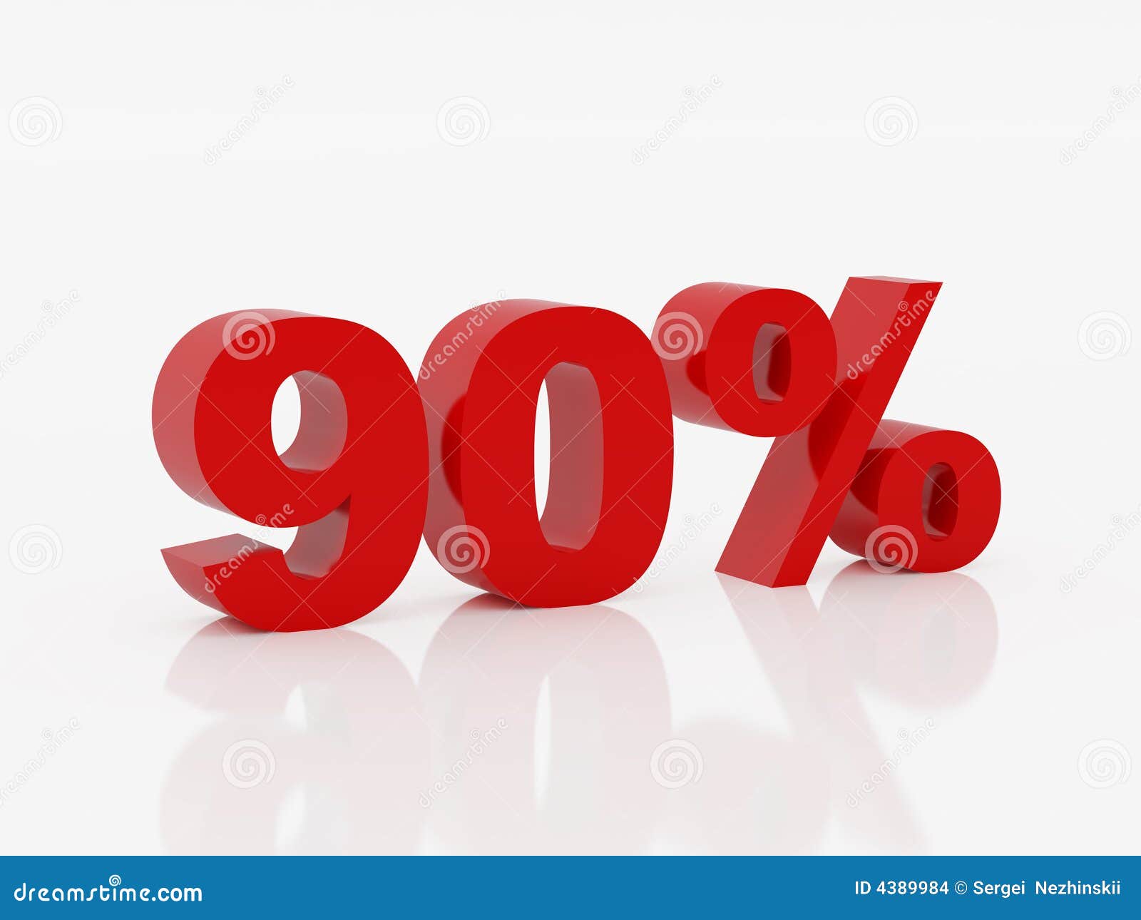 Ninety Percent of Red Color Stock Illustration - Illustration of ...