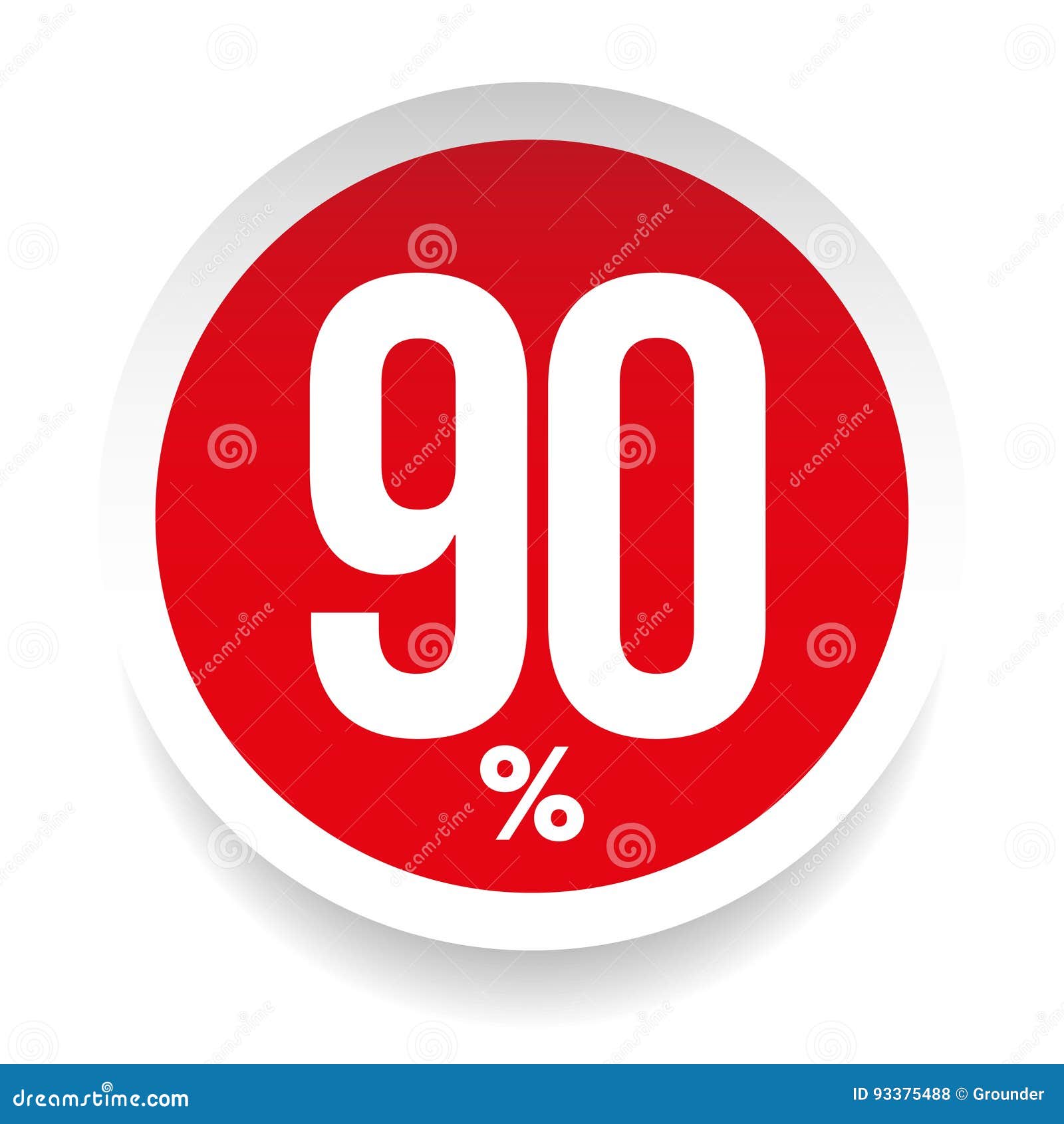 Ninety Percent Sale Sticker Stock Vector - Illustration of special ...
