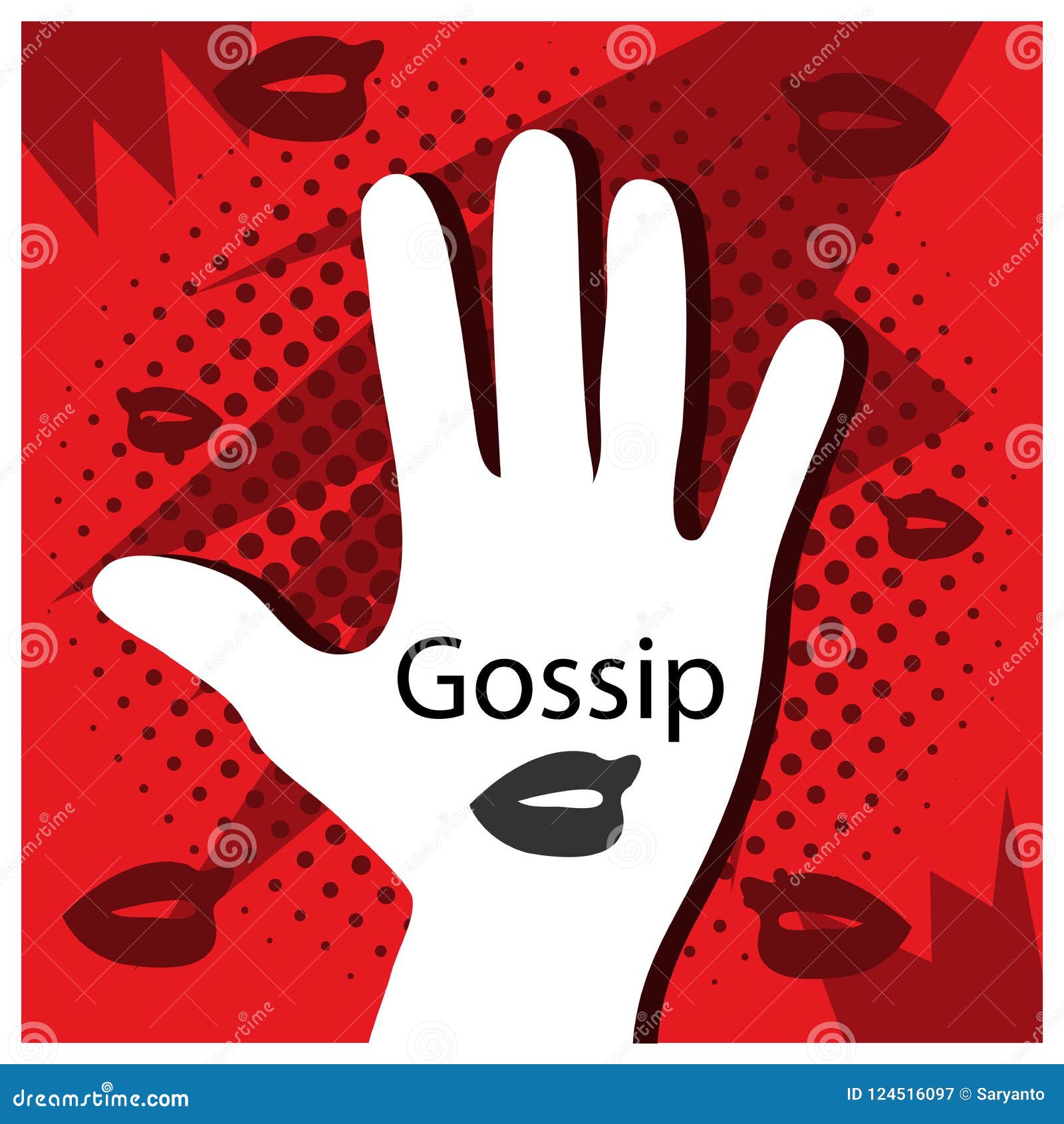 Ningún Chisme Con El Ejemplo Del Icono Del Vector De La Mano ...