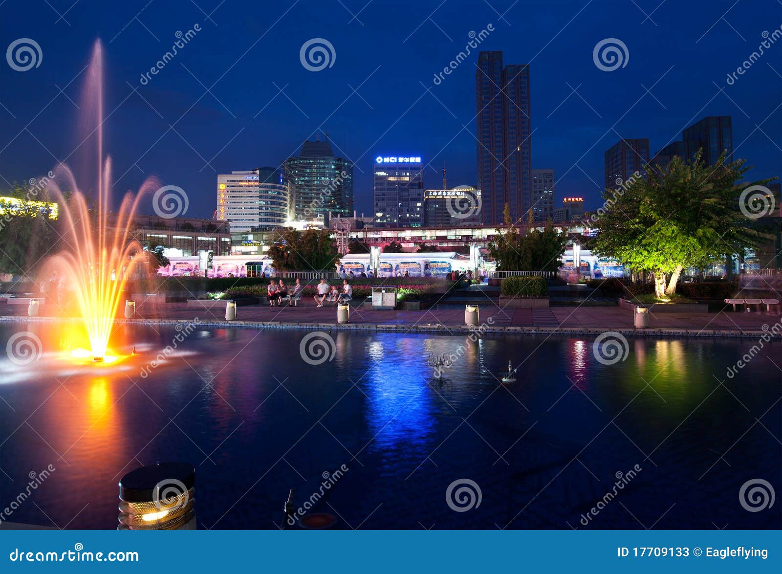 Ningbo City at Night. China Editorial Stock Photo - Image of area, city ...