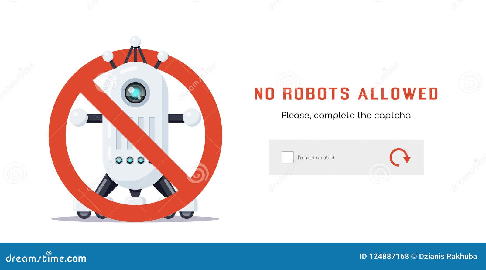 Ningunos robots permitidos ilustración del vector. Ilustración de ...