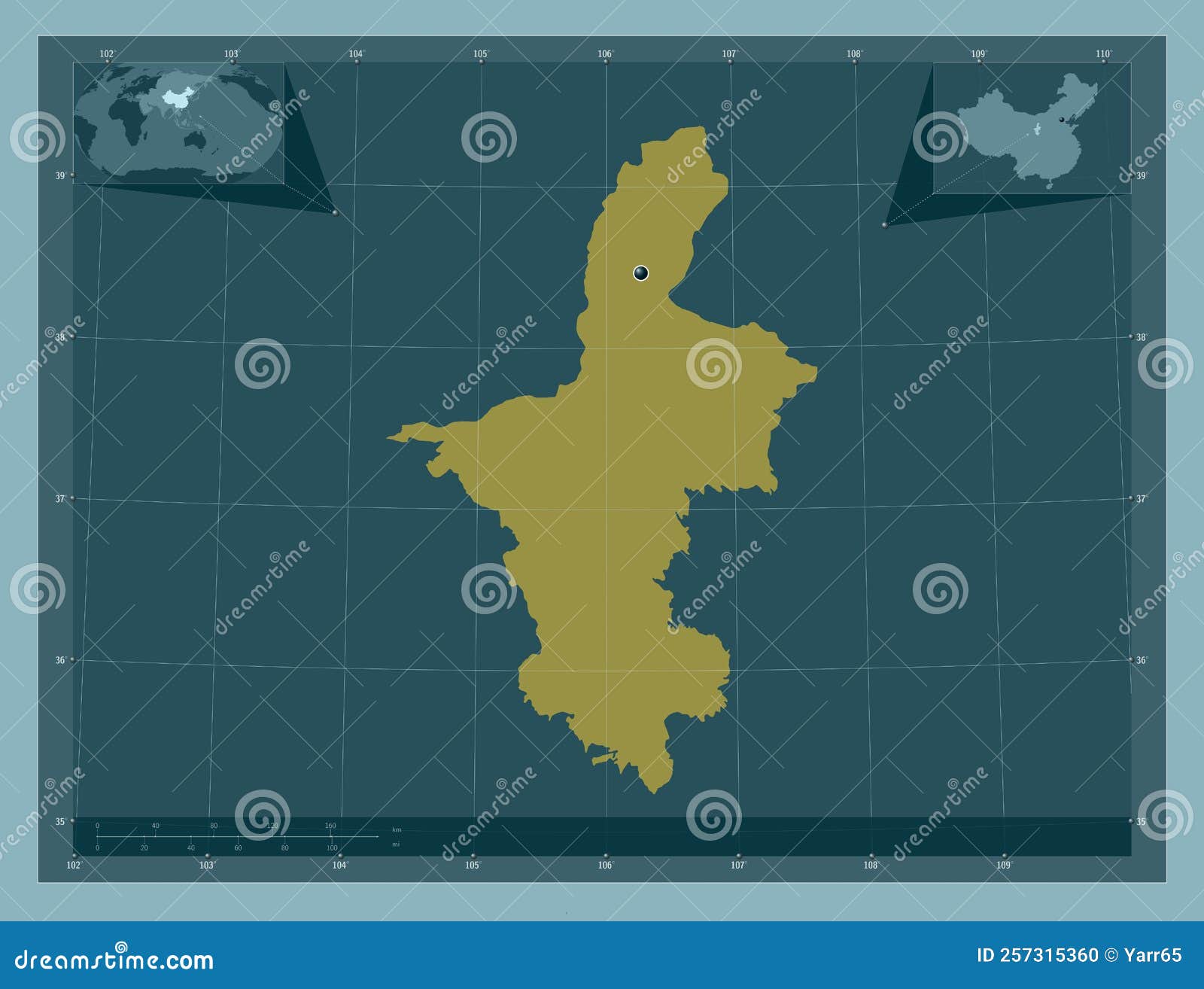 Ningxia Hui, China. Solid. Capital Stock Illustration - Illustration of ...