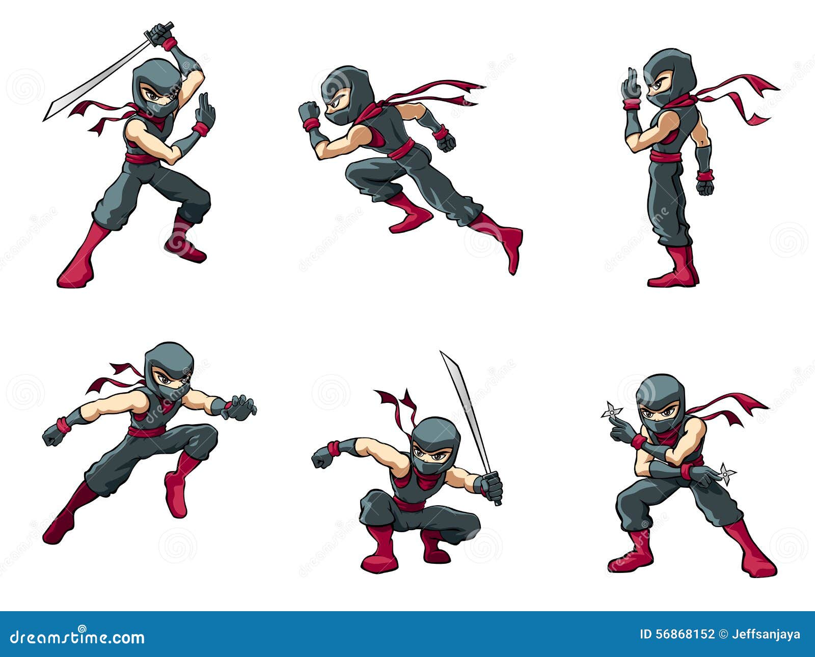 Ninja Jumping Poses