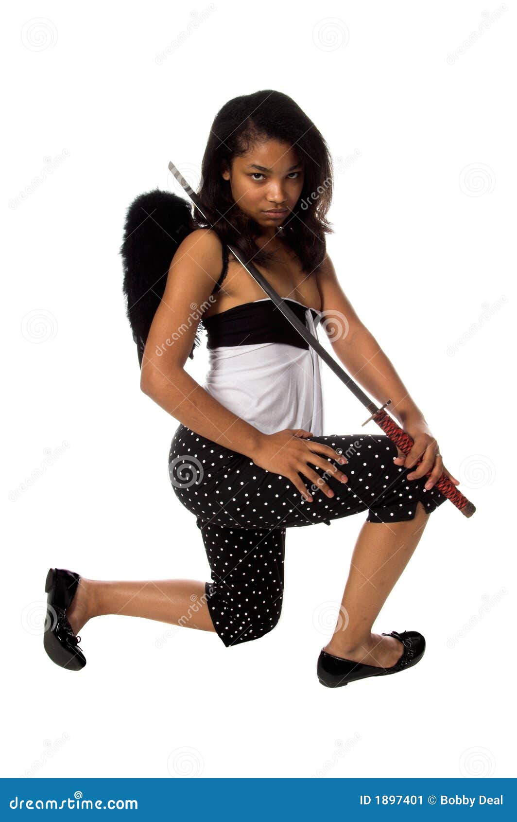 Ninja Angel stock image. Image of angel, samurai, feathers - 1897401