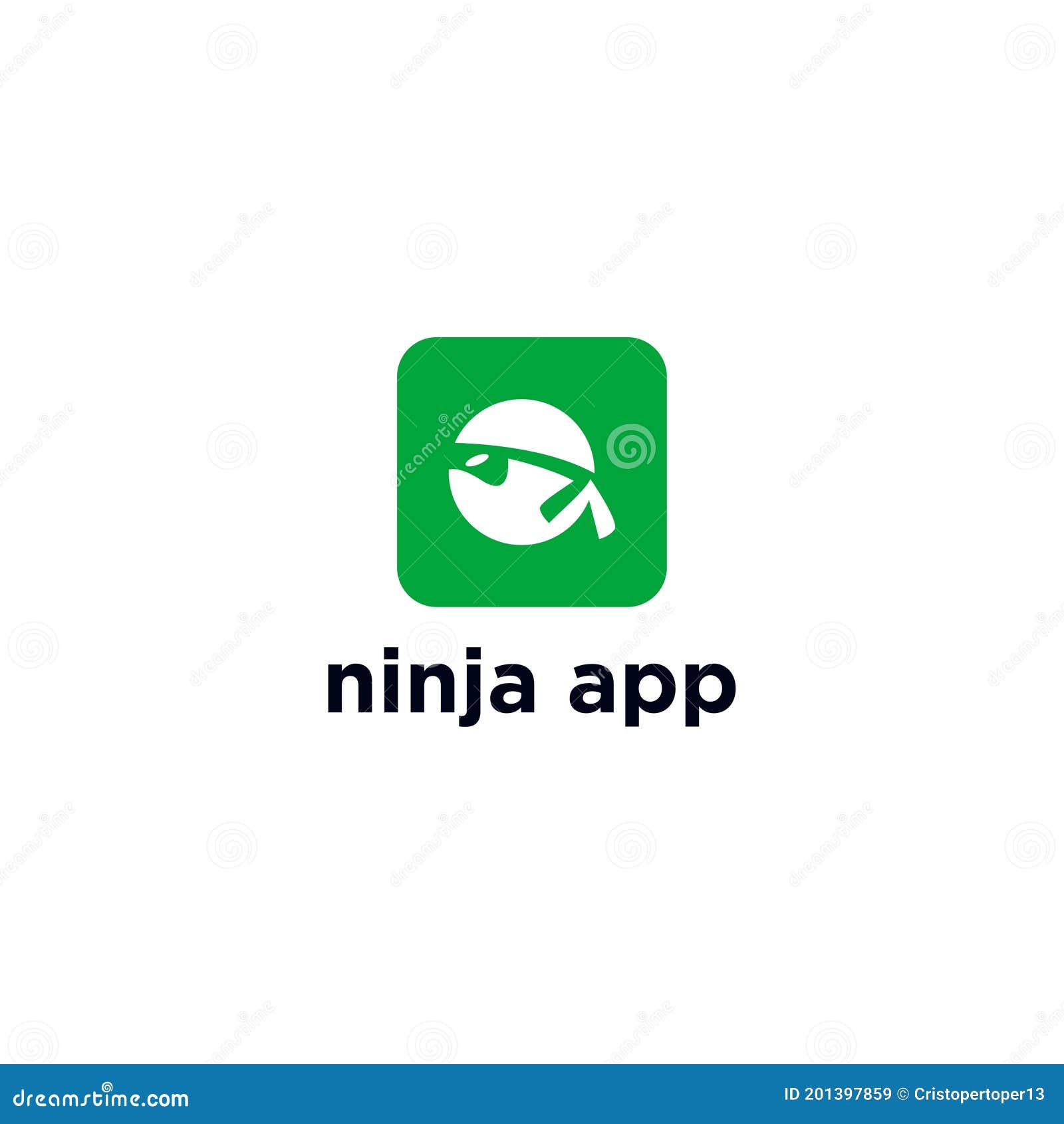Ninja App Icon Logo Design Concept Vector Stock Vector - Illustration ...