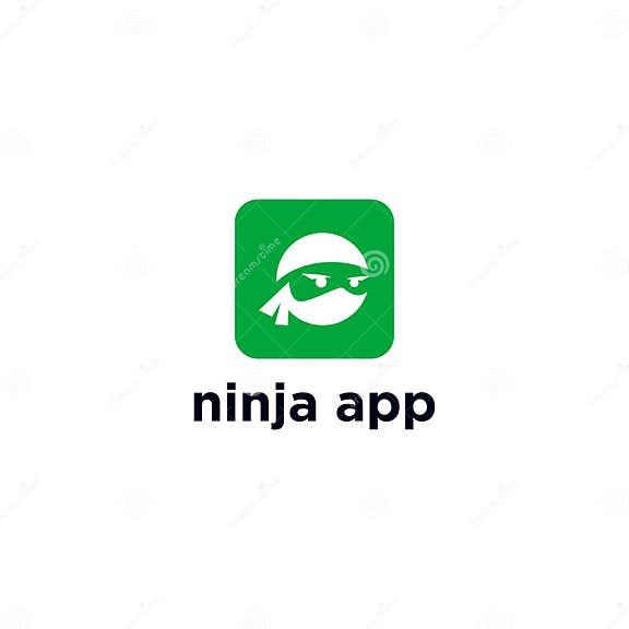 Ninja App Icon Logo Design Concept Vector Stock Vector - Illustration ...