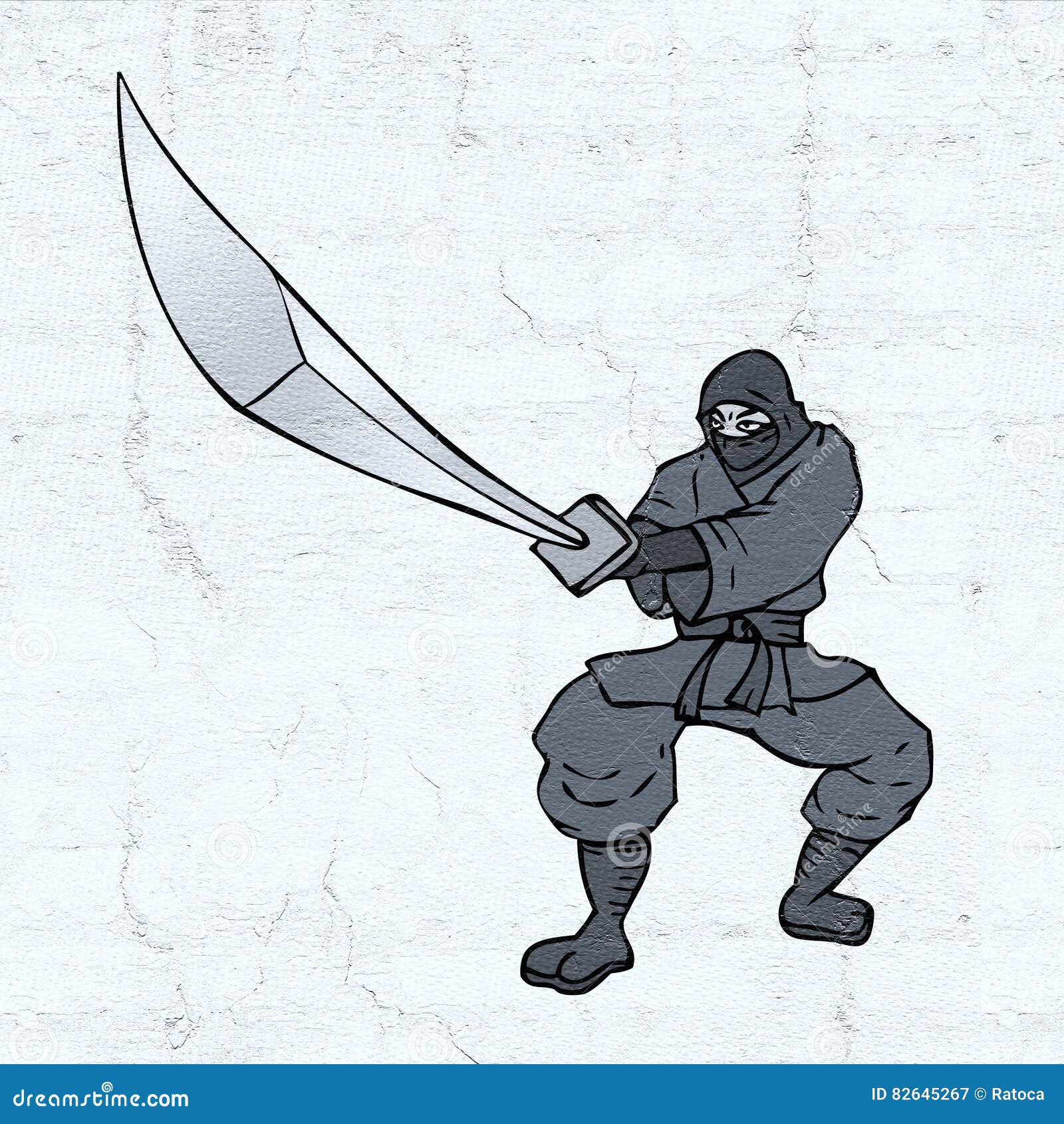 Ninja attack stock illustration. Illustration of cartoon - 82645267