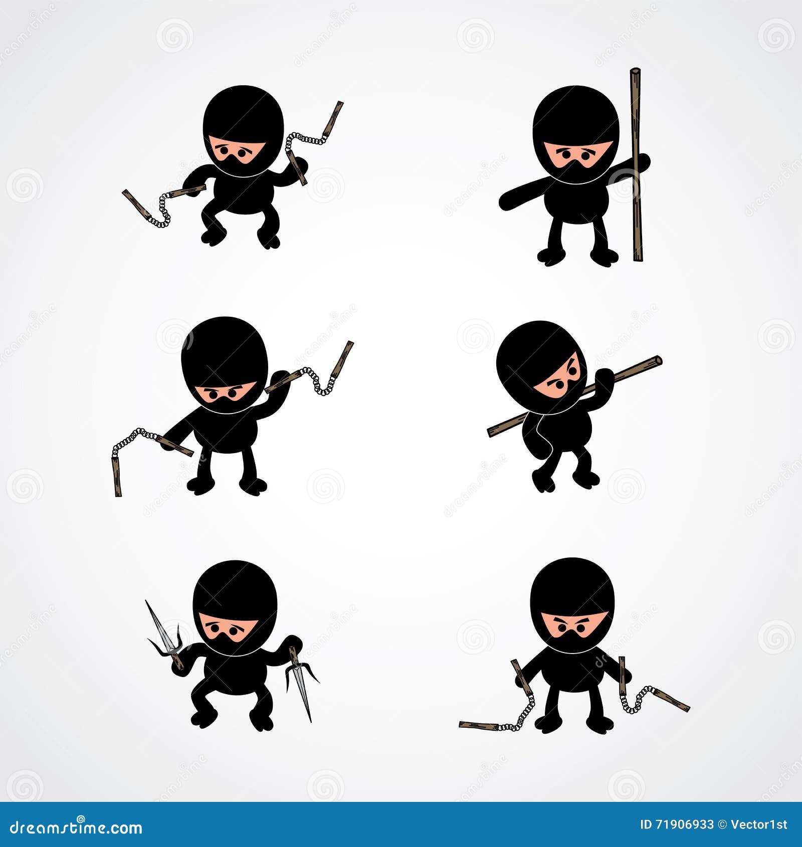 Ninja boy cartoon stock vector. Illustration of happy - 71906933