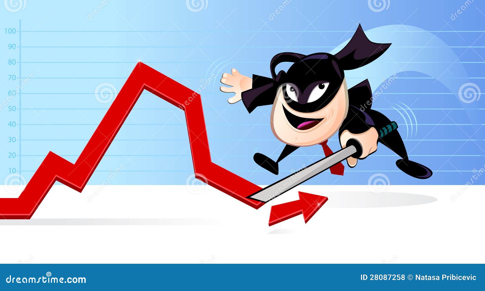 Ninja in business stock vector. Illustration of balance - 28087258