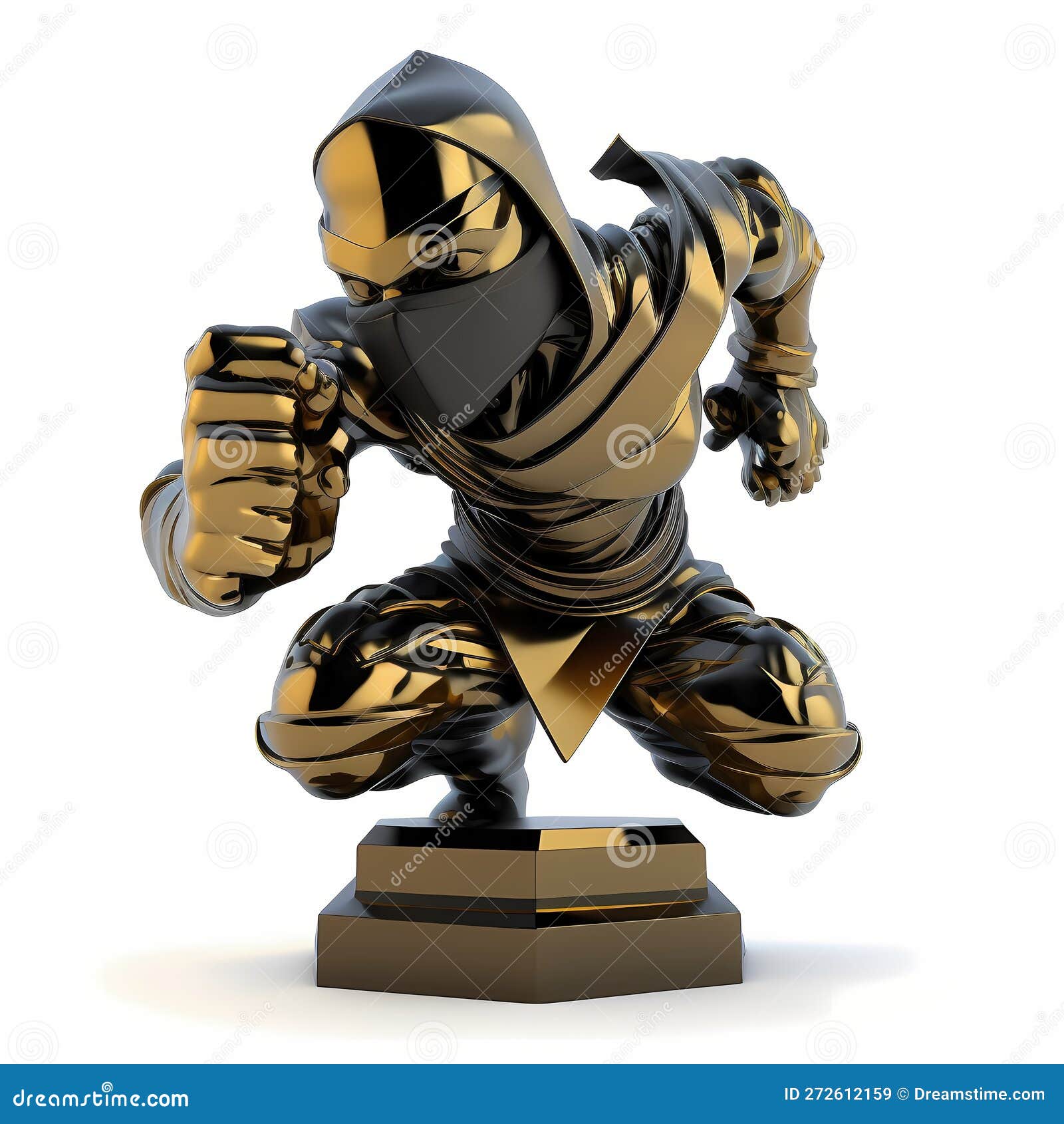 Ninja 3D Trophy. Generative AI Stock Illustration - Illustration of ...