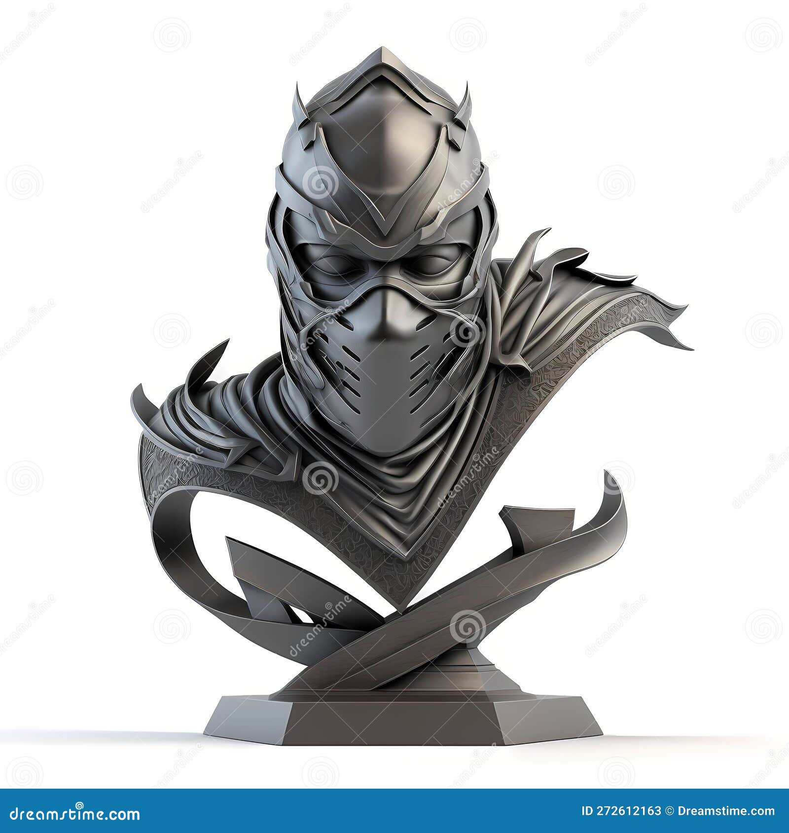 Ninja 3D Trophy. Generative AI Stock Illustration - Illustration of ...