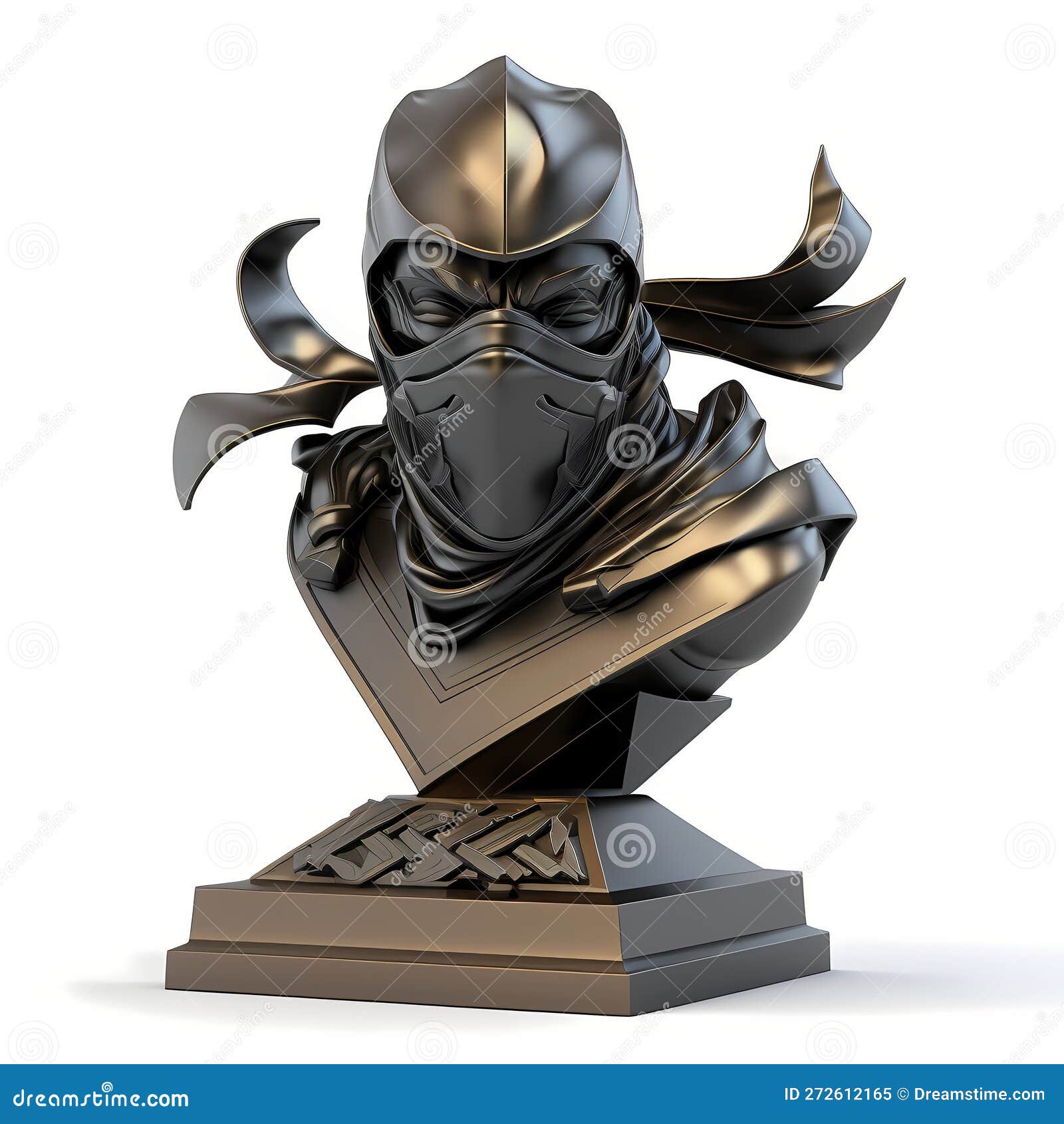 Ninja 3D Trophy. Generative AI Stock Illustration - Illustration of ...