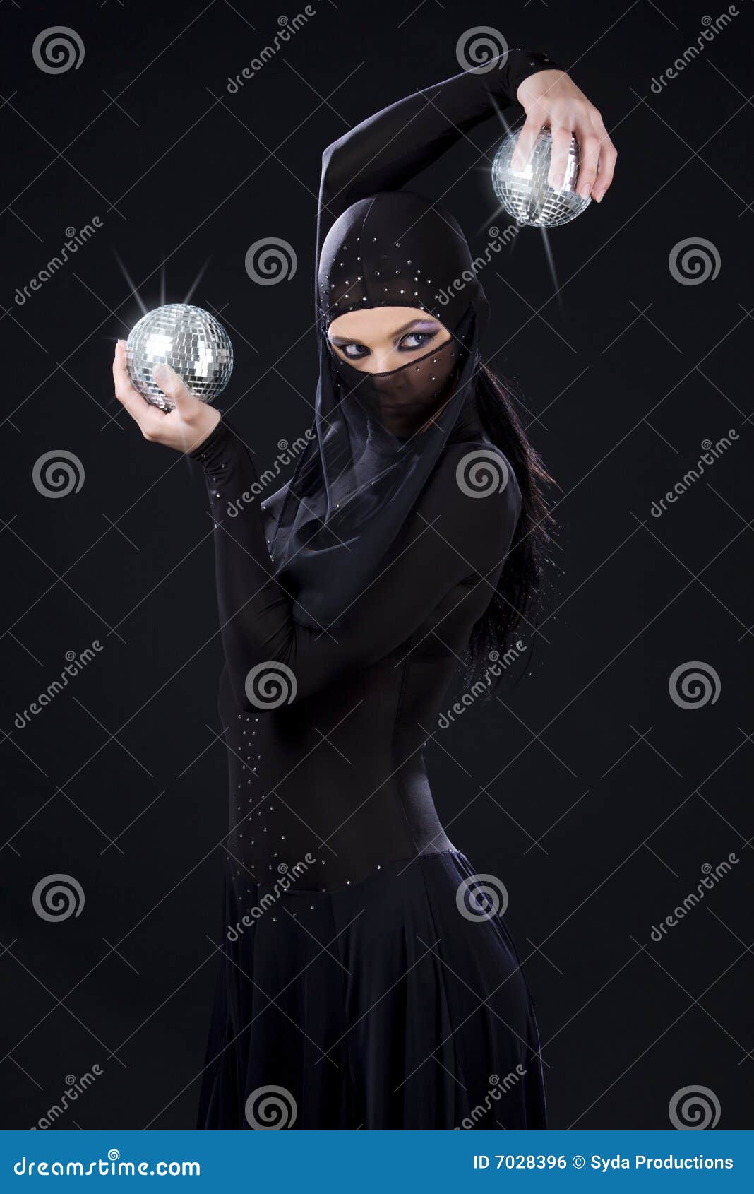 Ninja dance stock photo. Image of attractive, cloth, looking - 7028396
