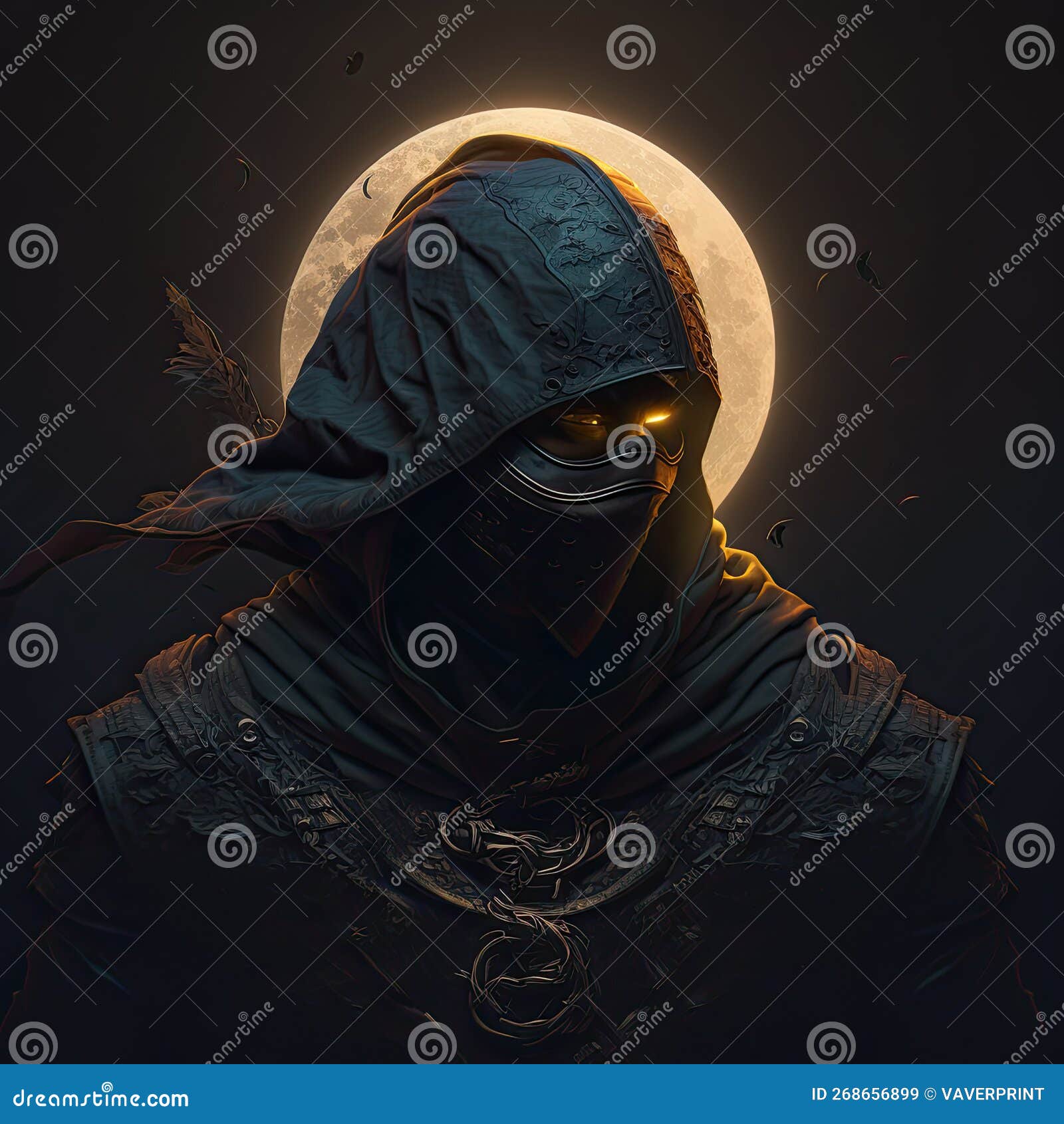 Ninja in the Dark stock illustration. Illustration of screenshot ...