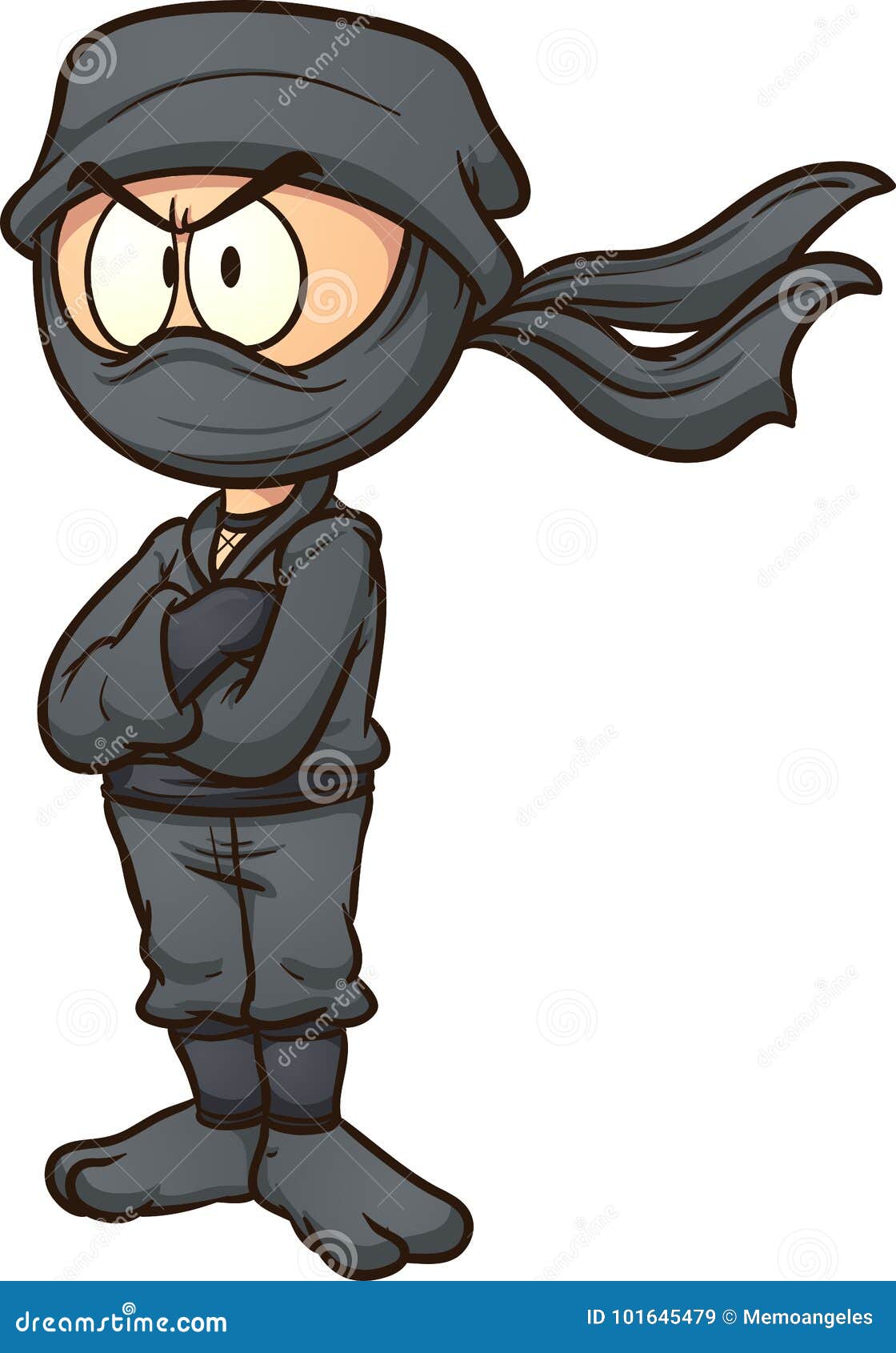 Ninja de la historieta ilustración del vector. Ilustración de traje ...