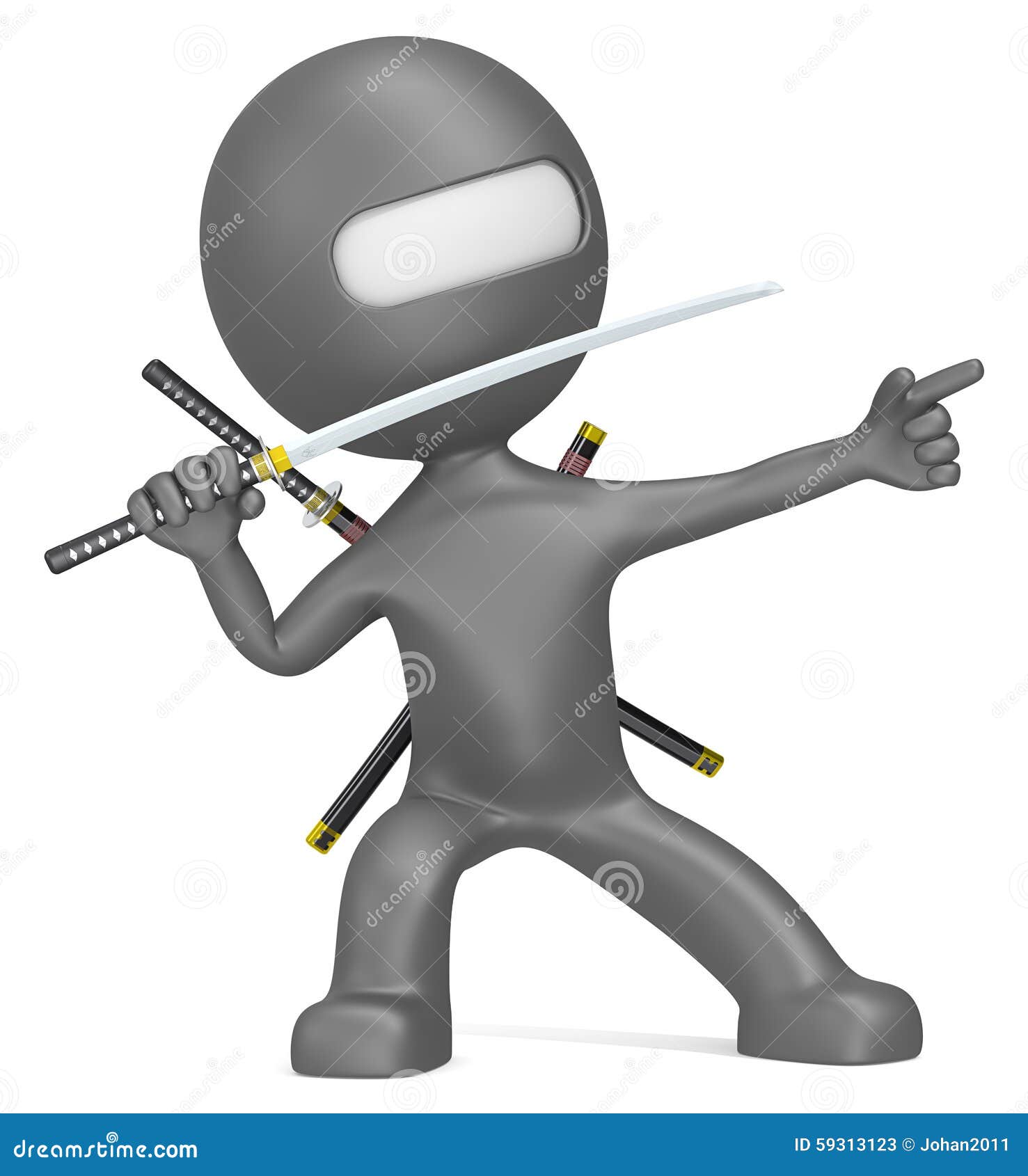 Ninja With Ninjato Isolated Coloring Page For Kids Vector Illustration ... Ninja With Ninjato Isolated Coloring Page For Kids Vector Illustration ...