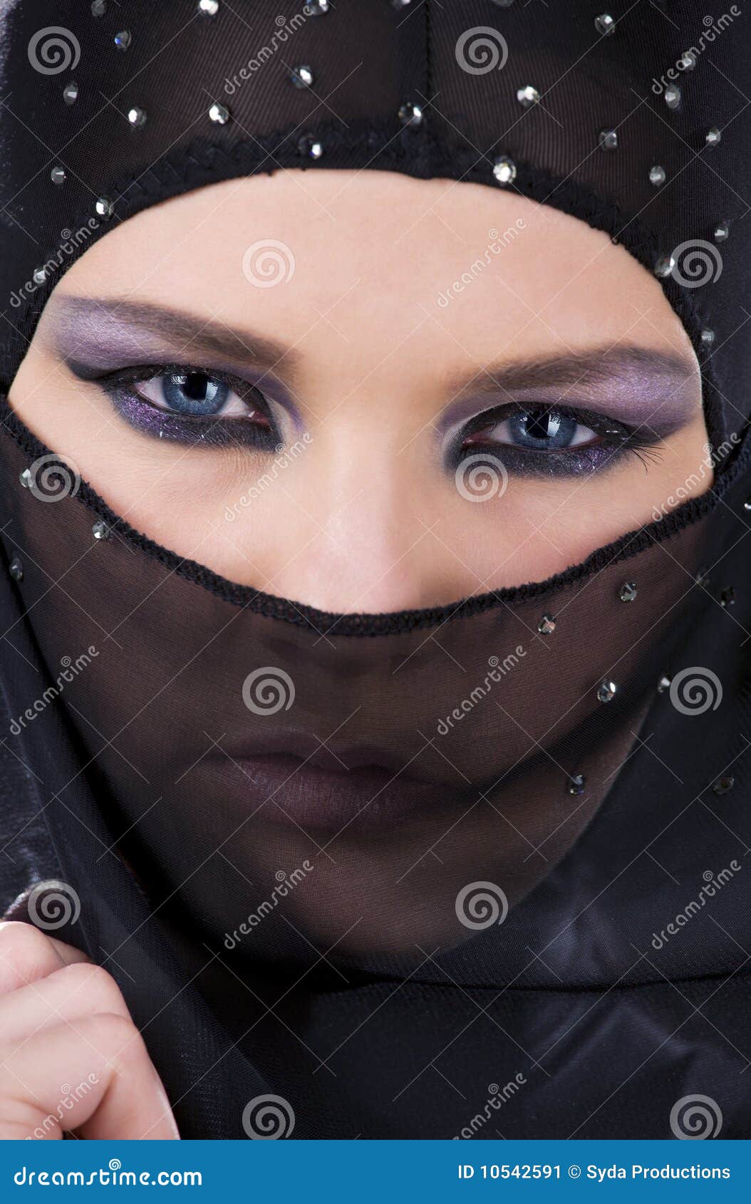 Ninja face stock image. Image of eyed, dark, exotic, beauty - 10542591