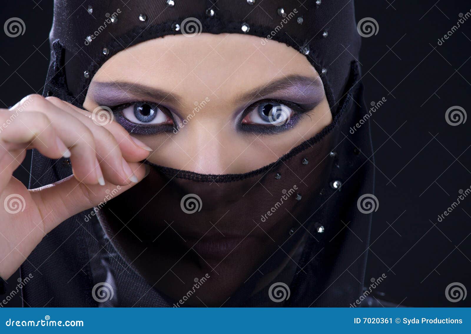 Ninja face stock image. Image of looking, danger, calm - 7020361