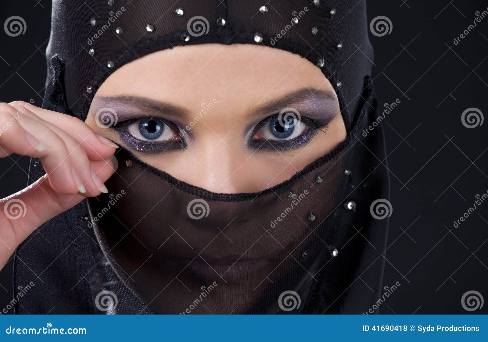 Ninja face stock photo. Image of closeup, dark, black - 41690418
