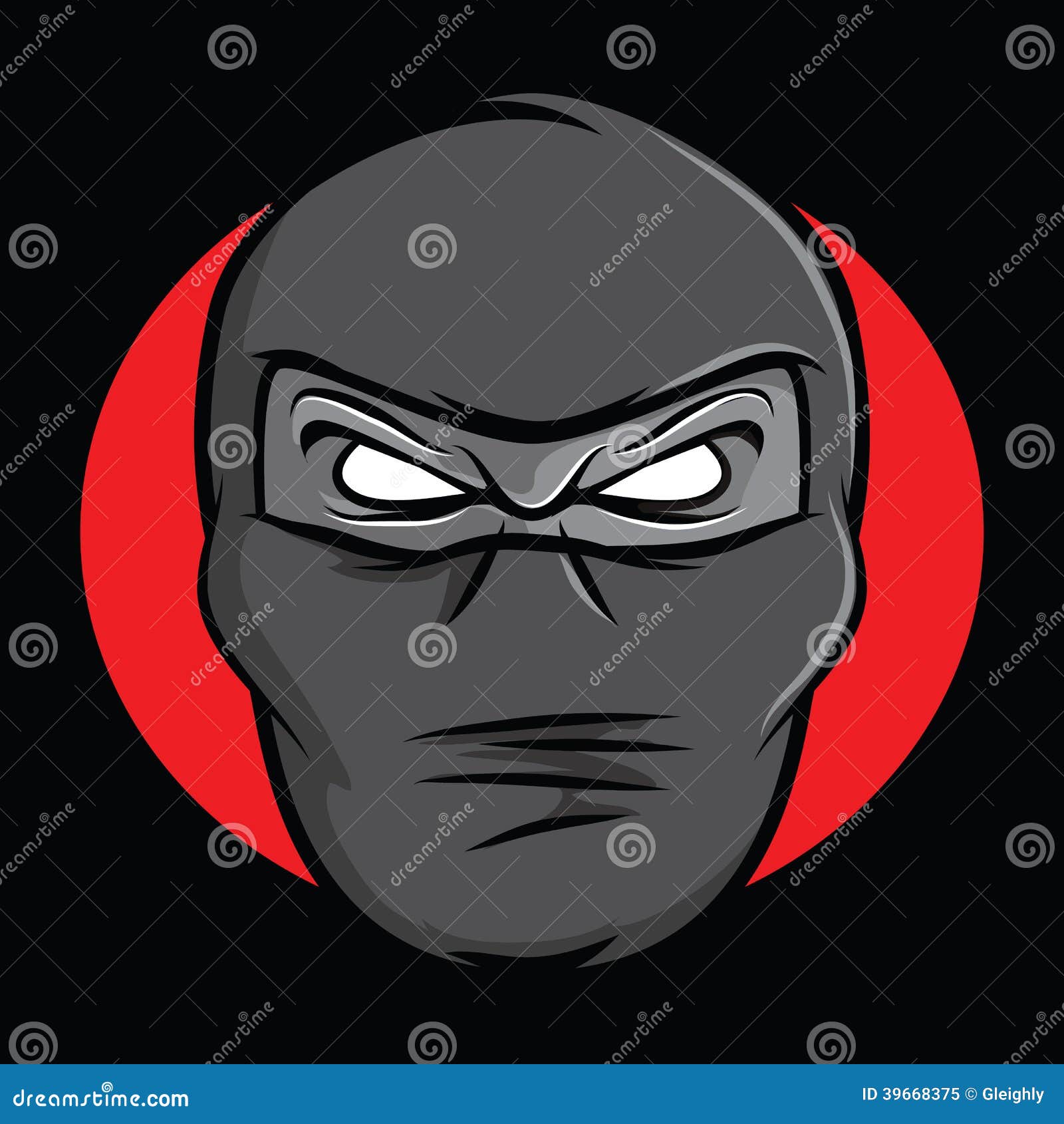 Ninja Face stock vector. Illustration of icon, masked - 39668375
