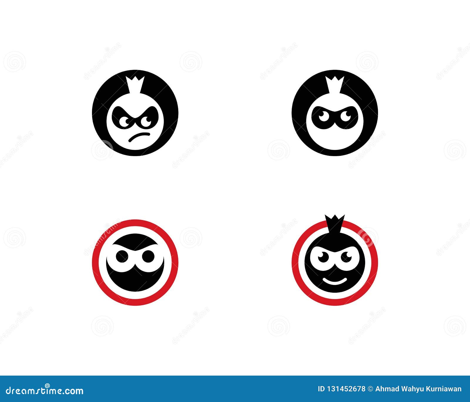 Ninja Face Logo Vector | CartoonDealer.com #131352936