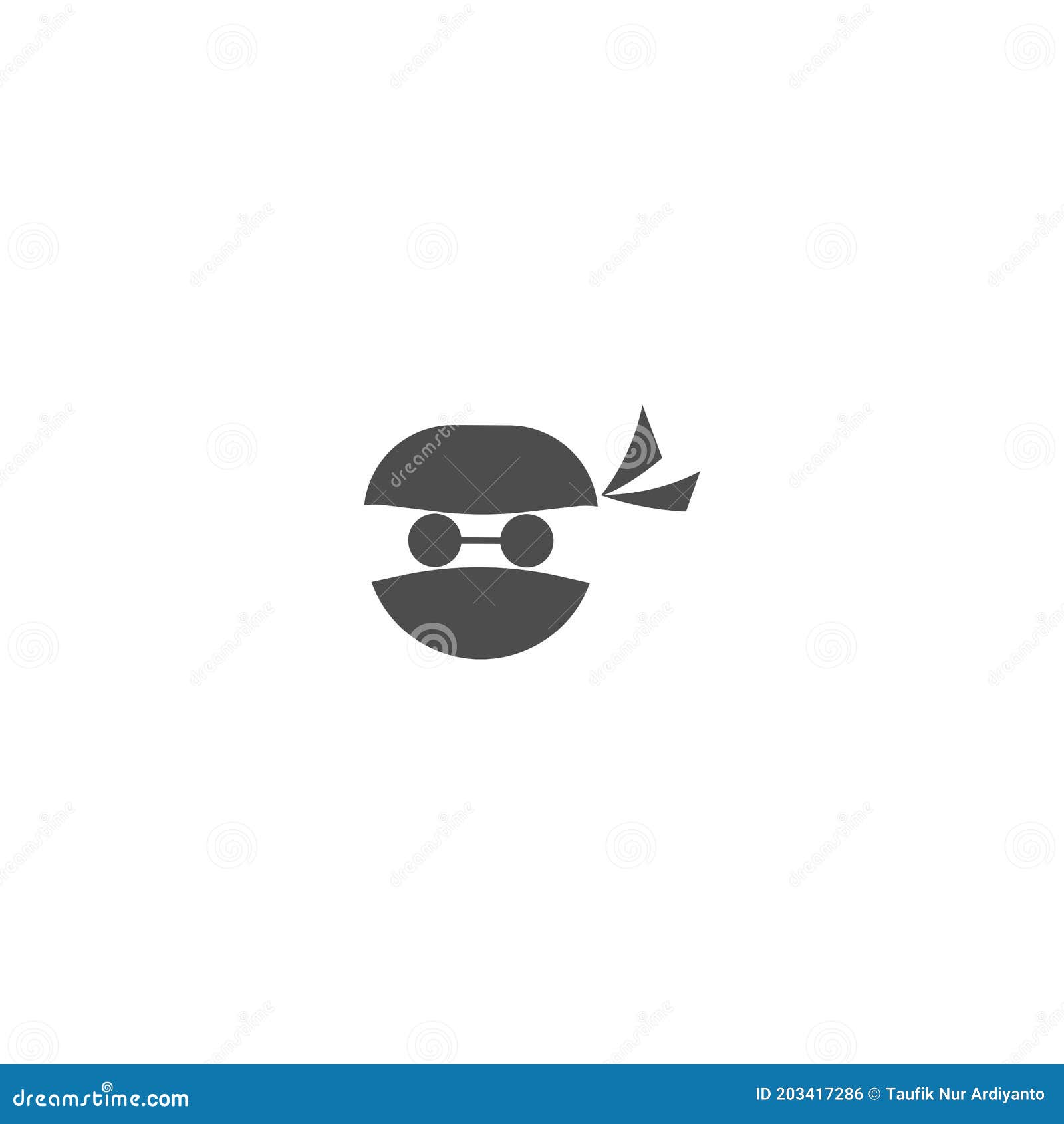 Ninja Face Logo Vector Template Illustration Stock Vector ...