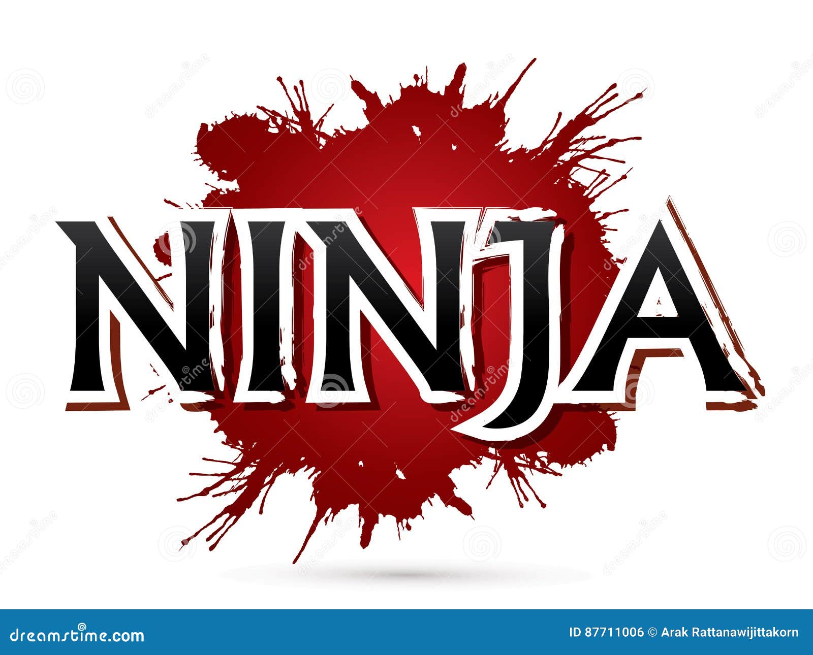 Ninja Font design stock vector. Illustration of face - 87711006