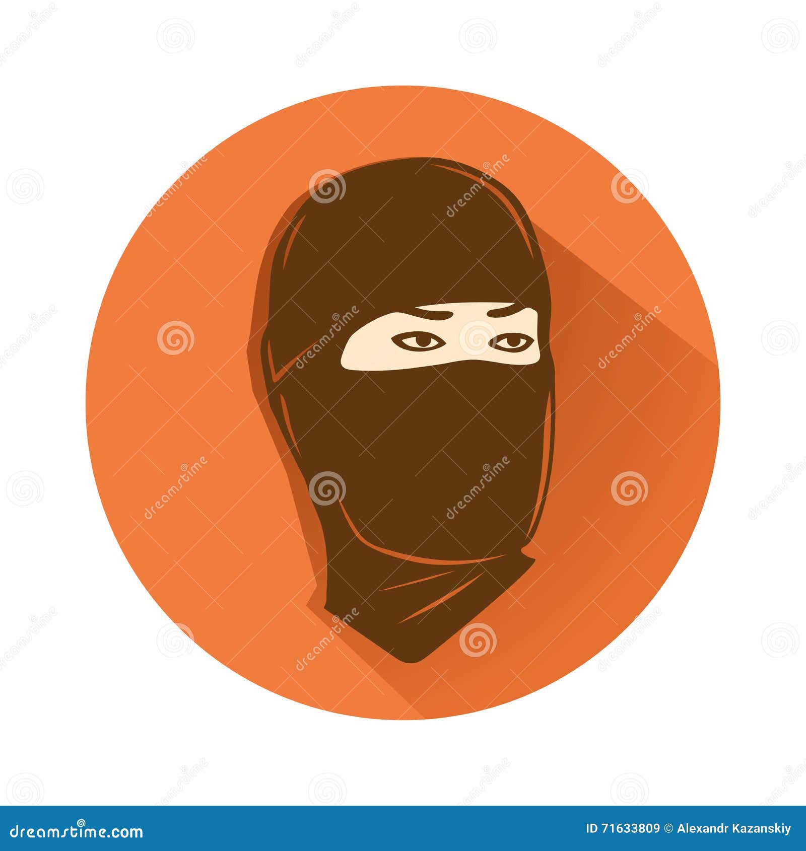 Ninja head symbol stock vector. Illustration of cartoons - 71633809