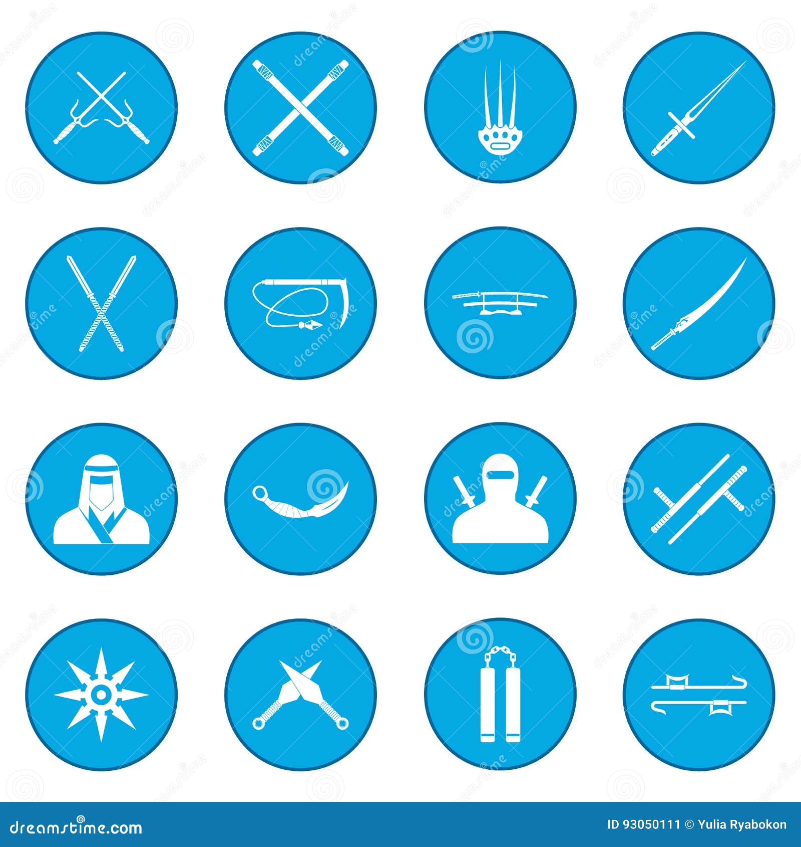 Ninja icon blue stock vector. Illustration of pictogram - 93050111
