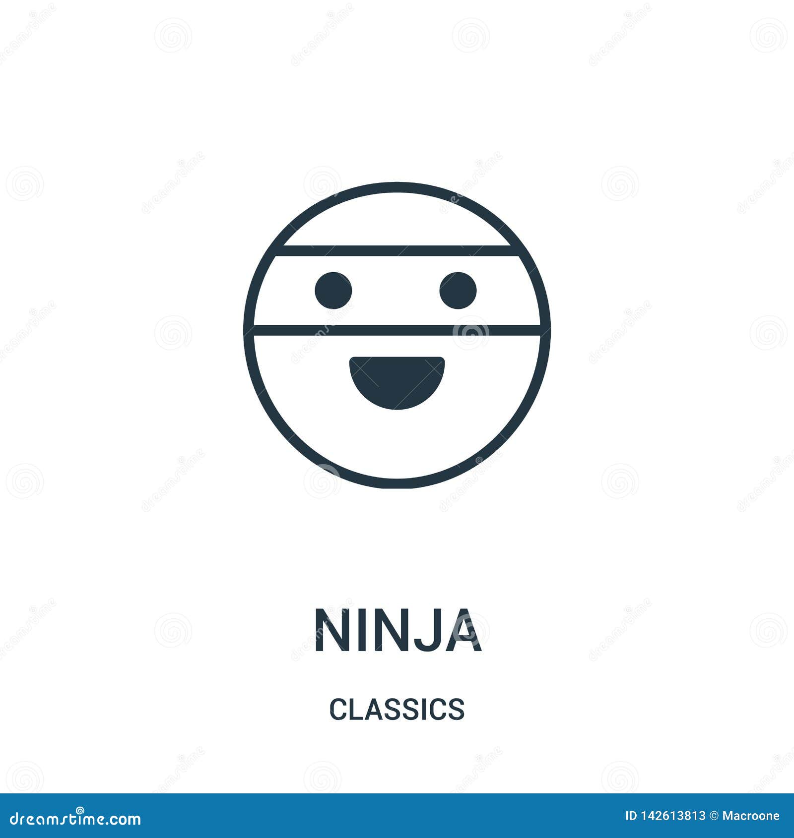Ninja Icon Vector From Classics Collection. Thin Line Ninja Outline ...