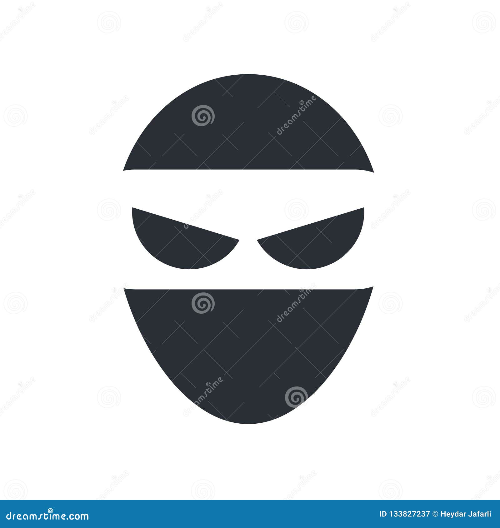 Ninja Icon Vector Sign and Symbol Isolated on White Background Stock ...