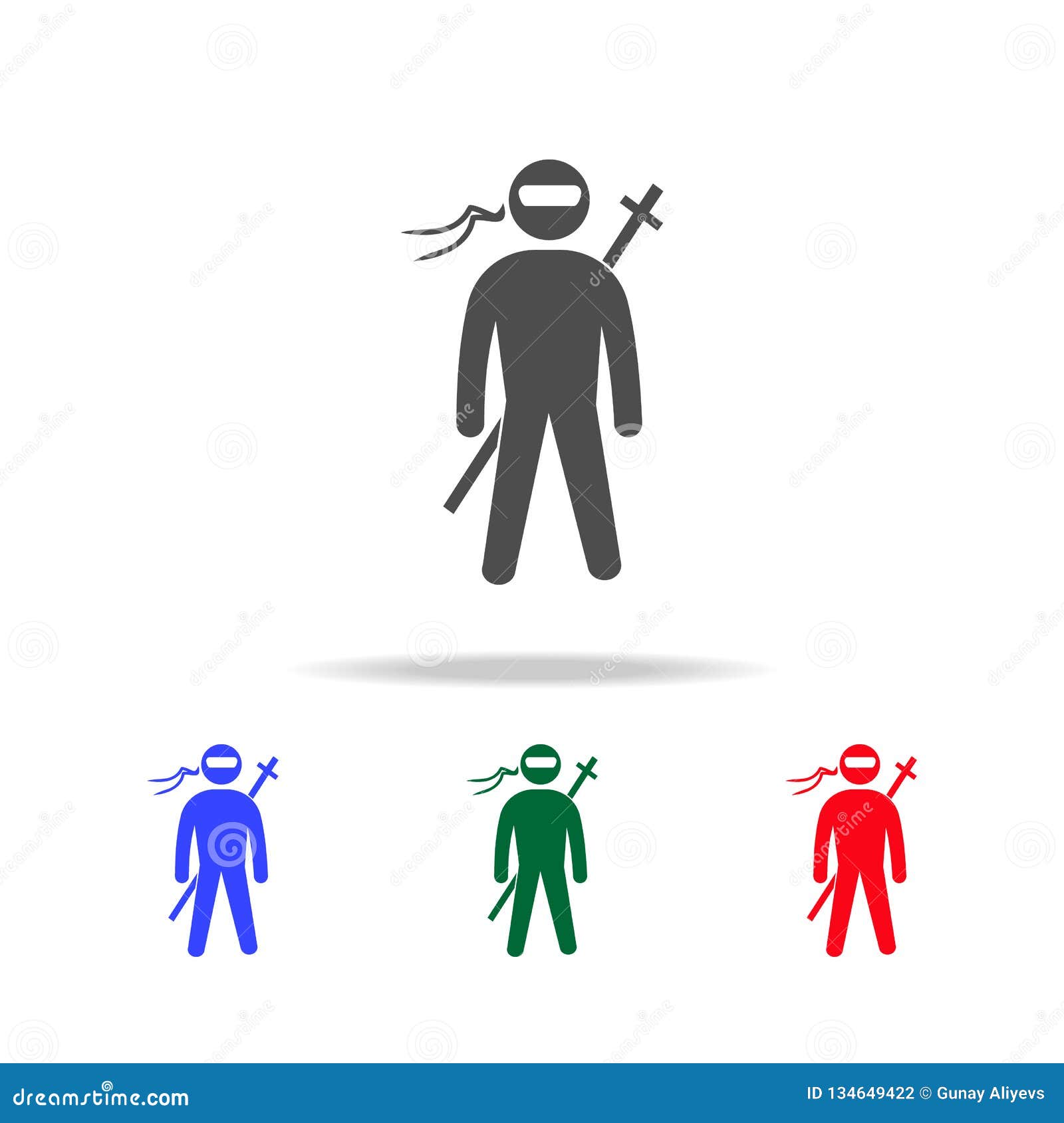 Ninja Icons. Elements of Sport Element in Multi Colored Icons. Premium ...