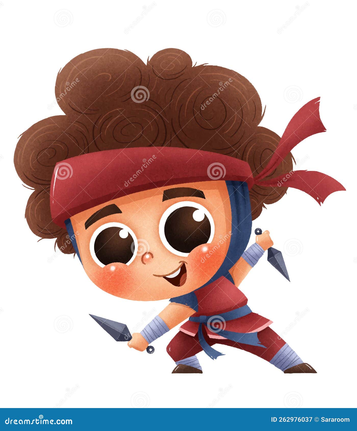 Ninja-Kinder vektor abbildung. Illustration von abbildung - 262976037