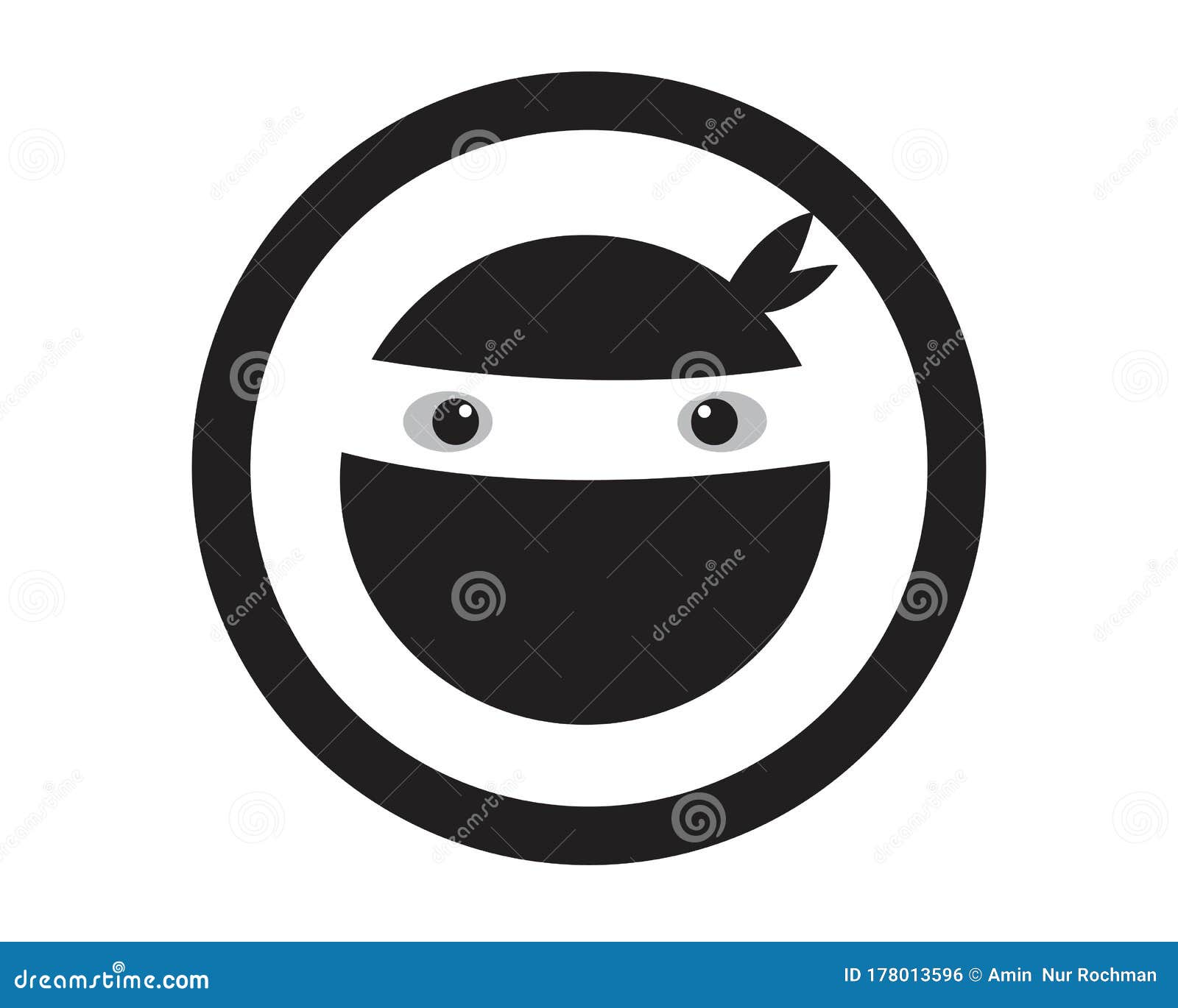 Ninja Logo Design stock illustration. Illustration of cute - 178013596