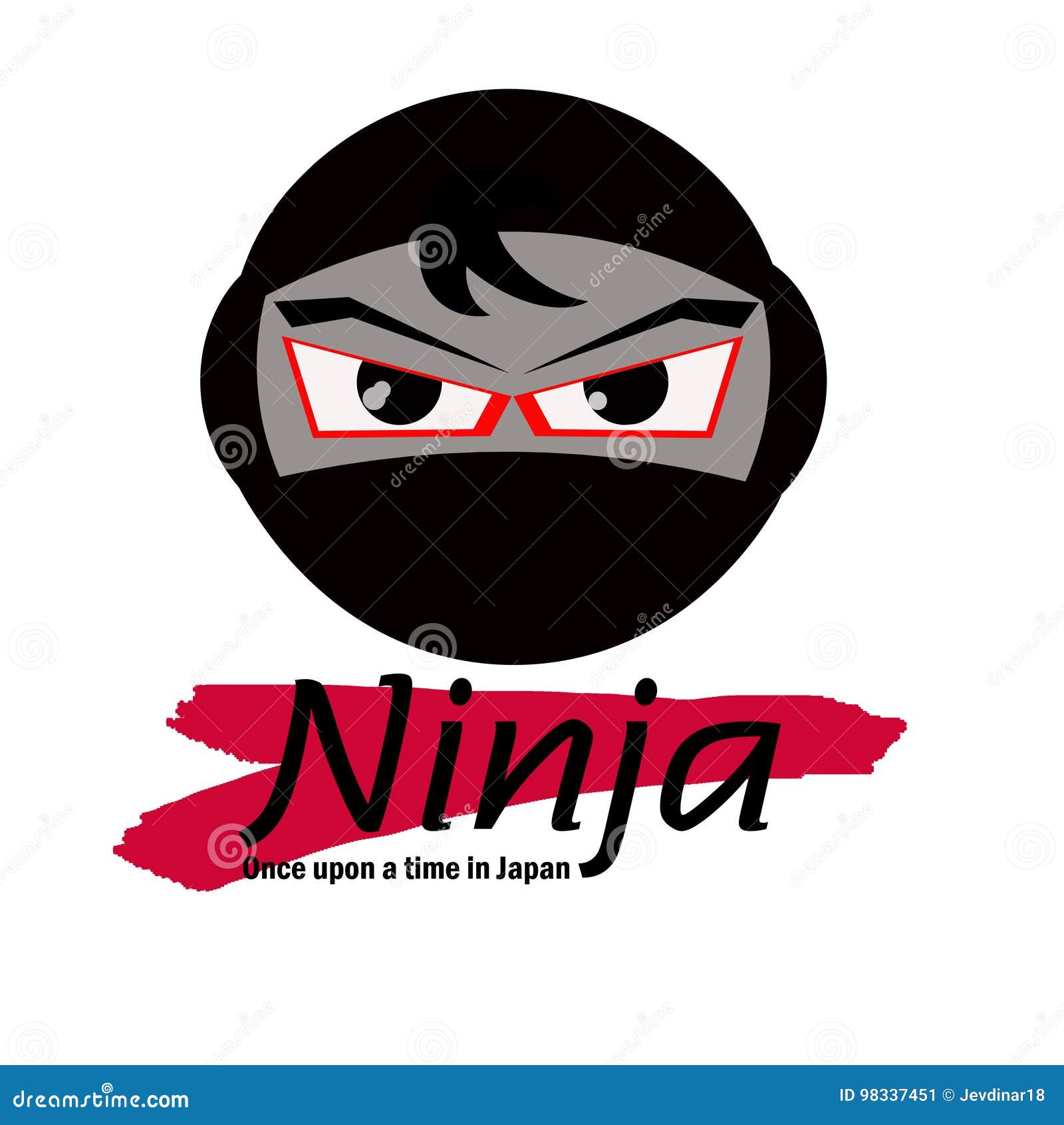 Ninja stock illustration. Illustration of hobby, logo - 98337451