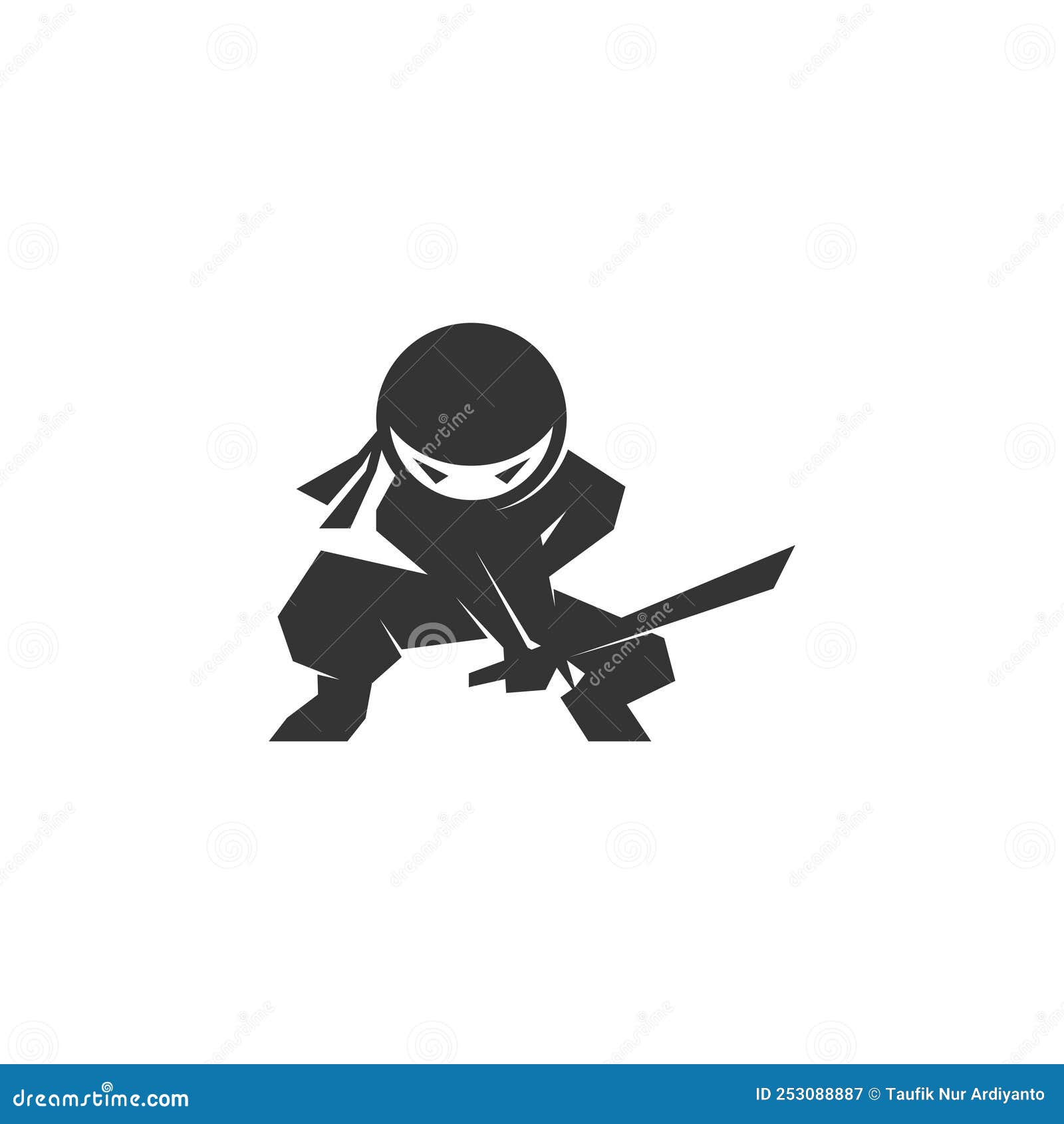 Ninja Logo Icon Design Illustration Stock Illustration - Illustration ...