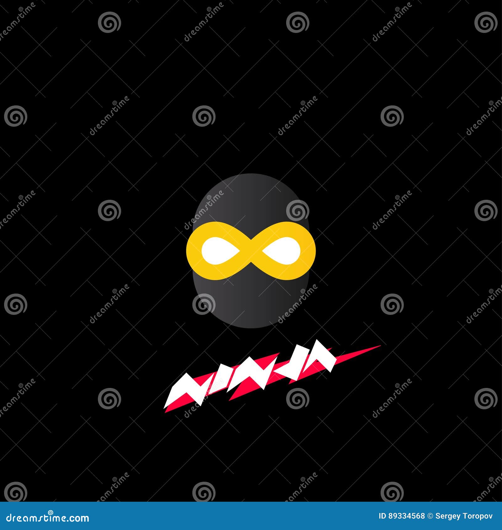 Ninja logo, icon stock vector. Illustration of fight - 89334568