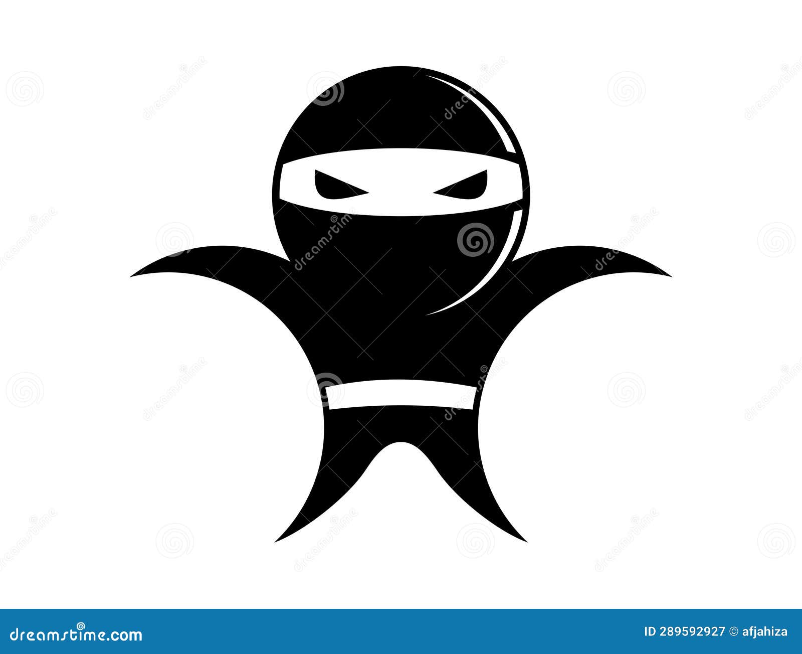 Ninja Logo 2 Mascot Character Stock Vector - Illustration of font ...