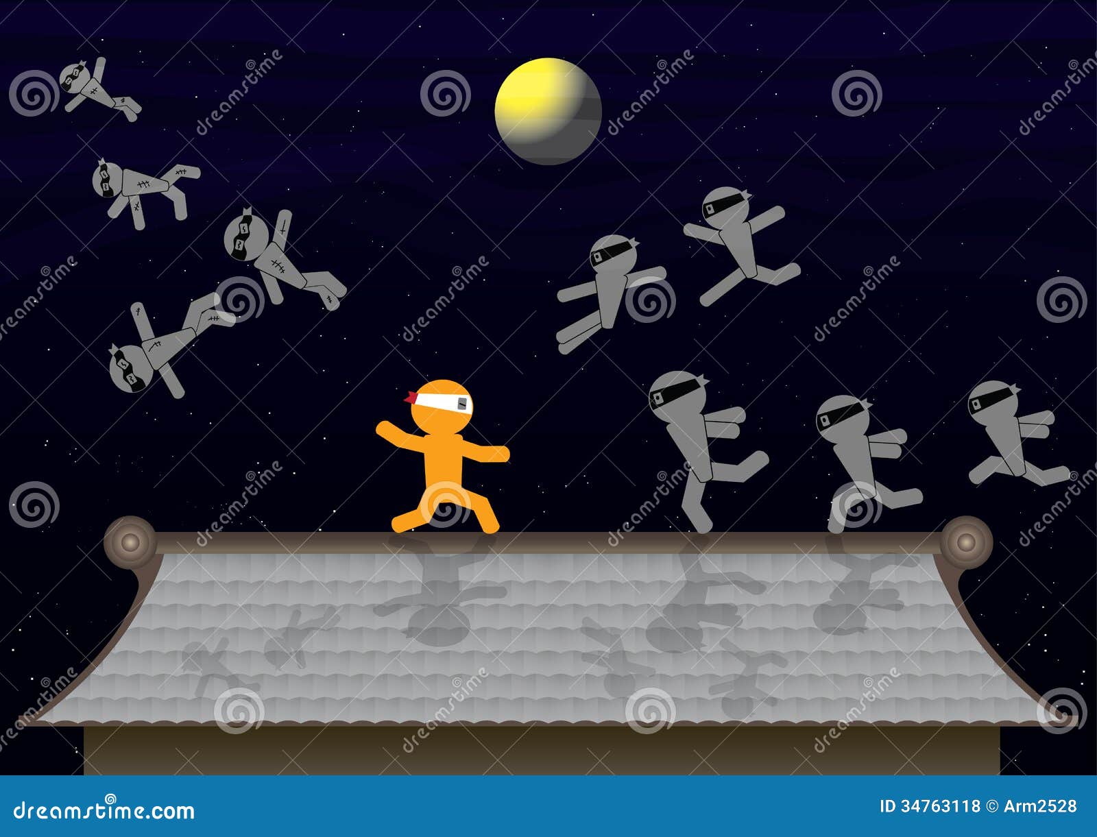 Ninja man sign battle stock vector. Illustration of diplomacy - 34763118