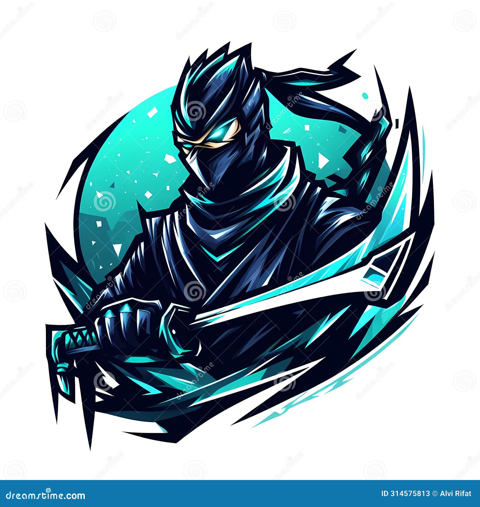 Ninja Mascot Logo Creative Ninja Emblem Design Concept ,image is ...